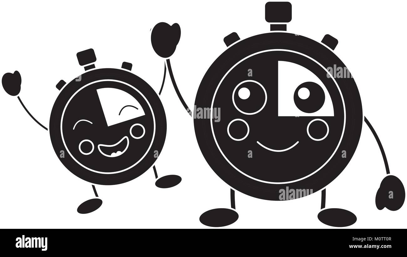 cartoon chronometer countdown kawaii character Stock Vector Image & Art ...