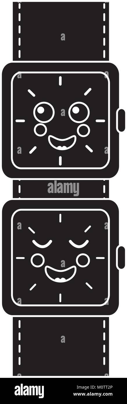 cartoon kawaii wrist watch character Stock Vector Image & Art - Alamy
