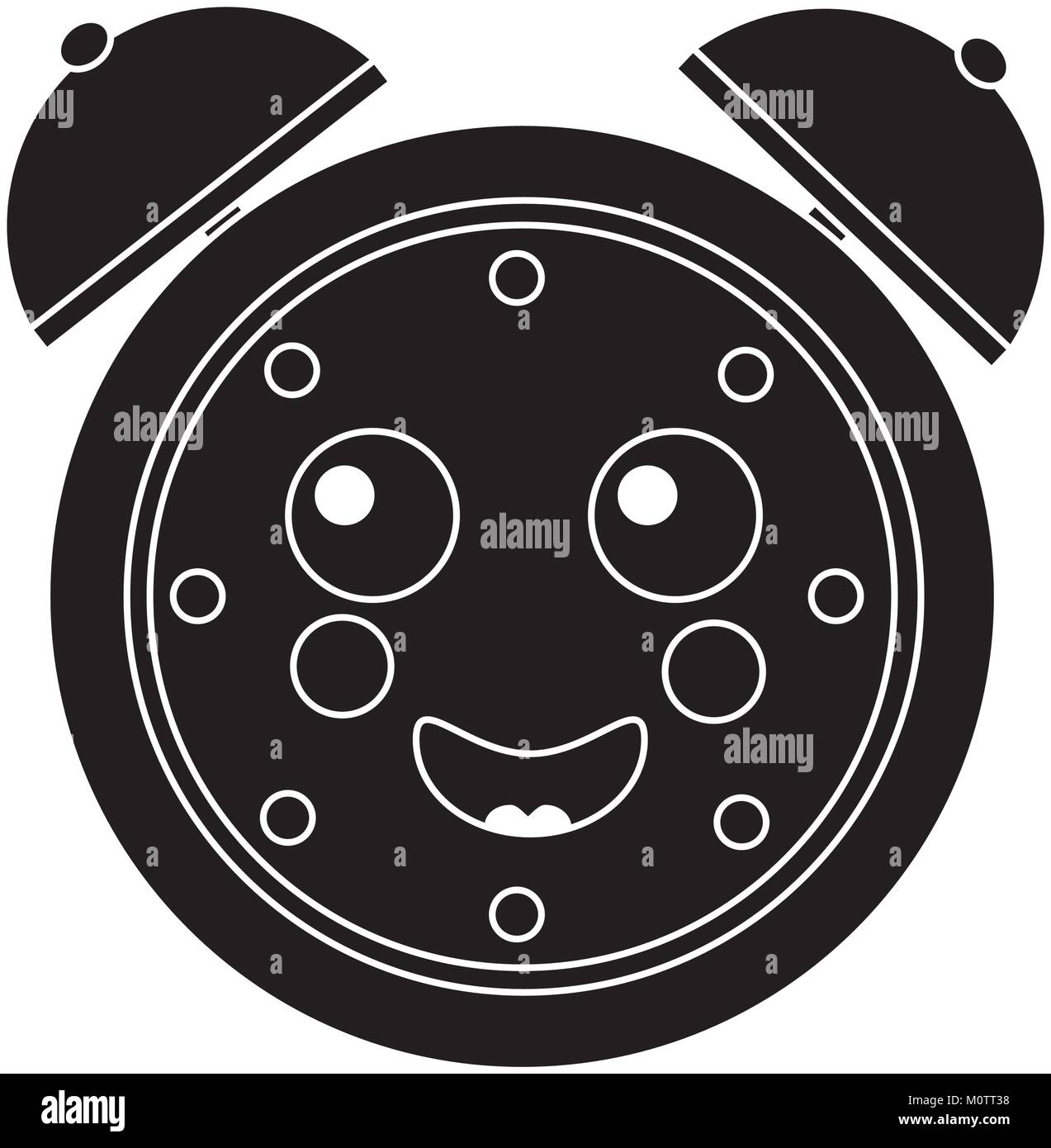 kawaii cartoon clock alarm character Stock Vector Image & Art - Alamy