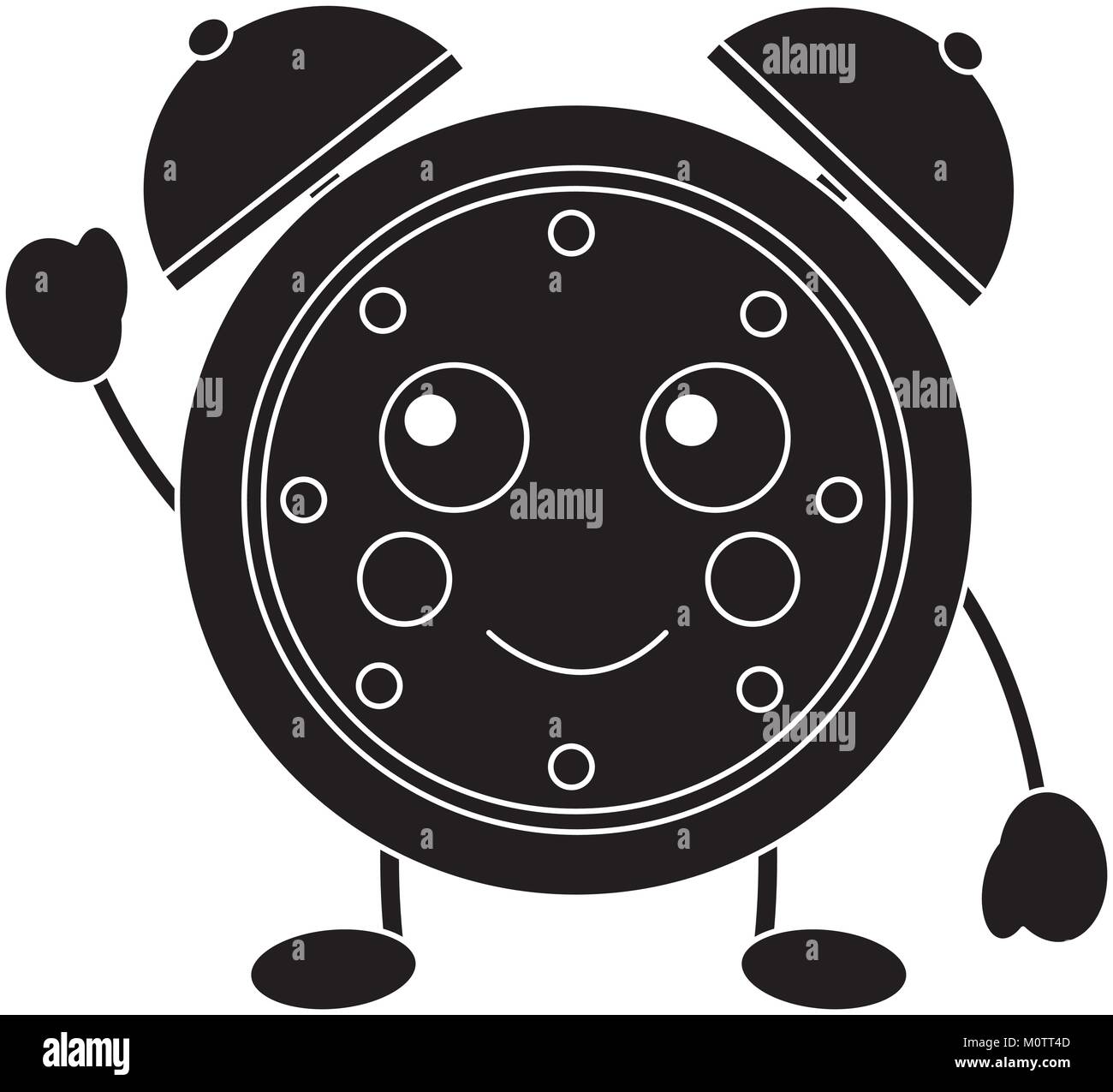 kawaii cartoon clock alarm character Stock Vector Image & Art - Alamy
