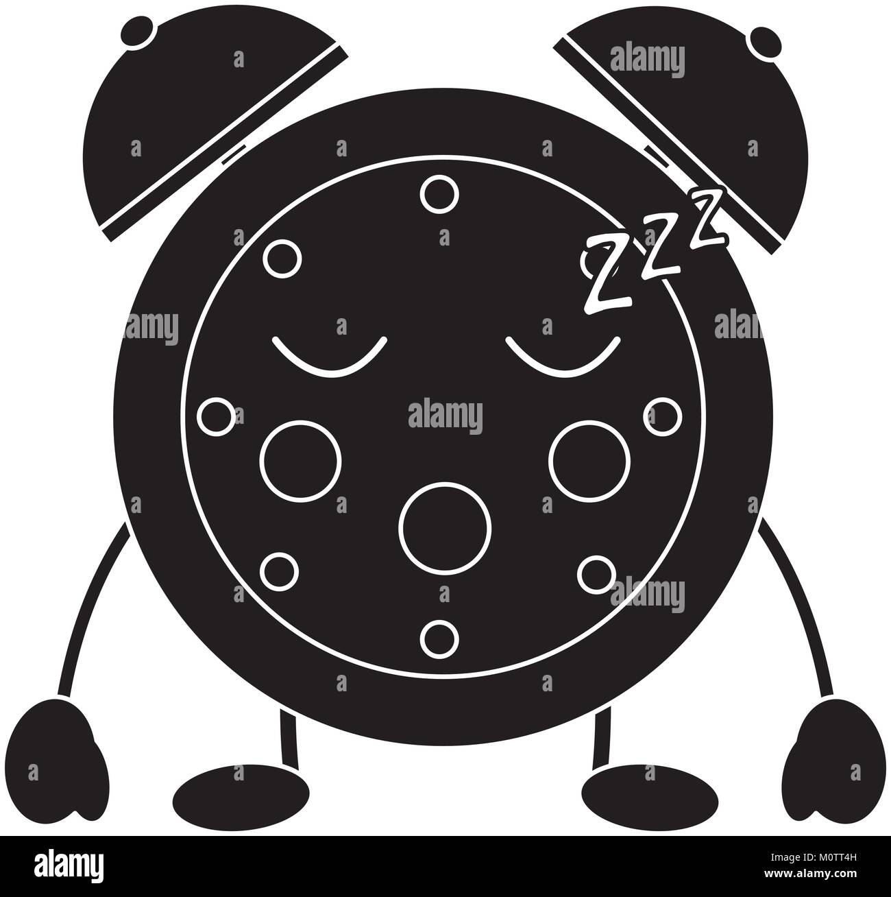 kawaii cartoon sleep clock alarm character Stock Vector Image & Art - Alamy