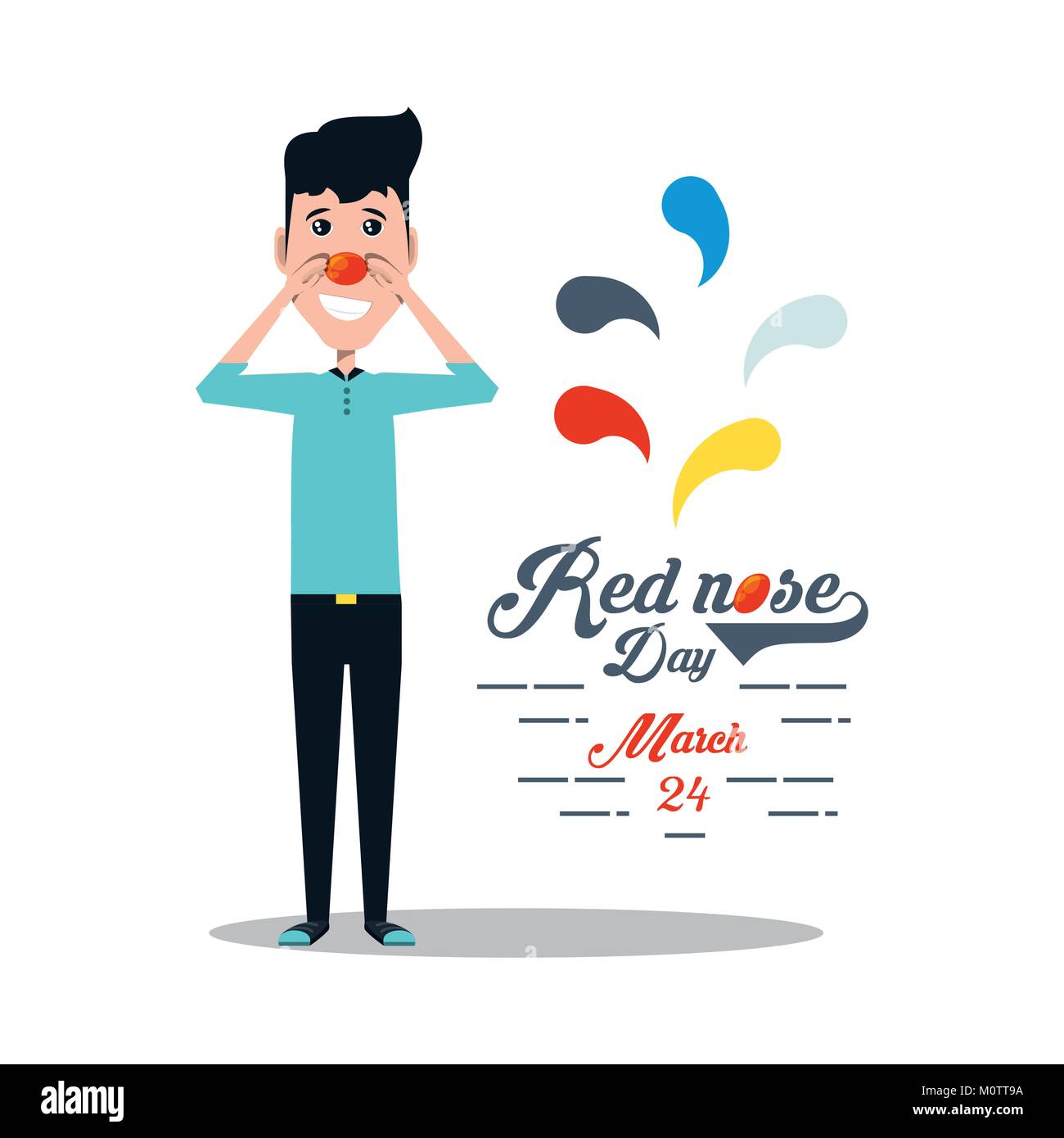 Red nose day design Stock Vector Image & Art - Alamy