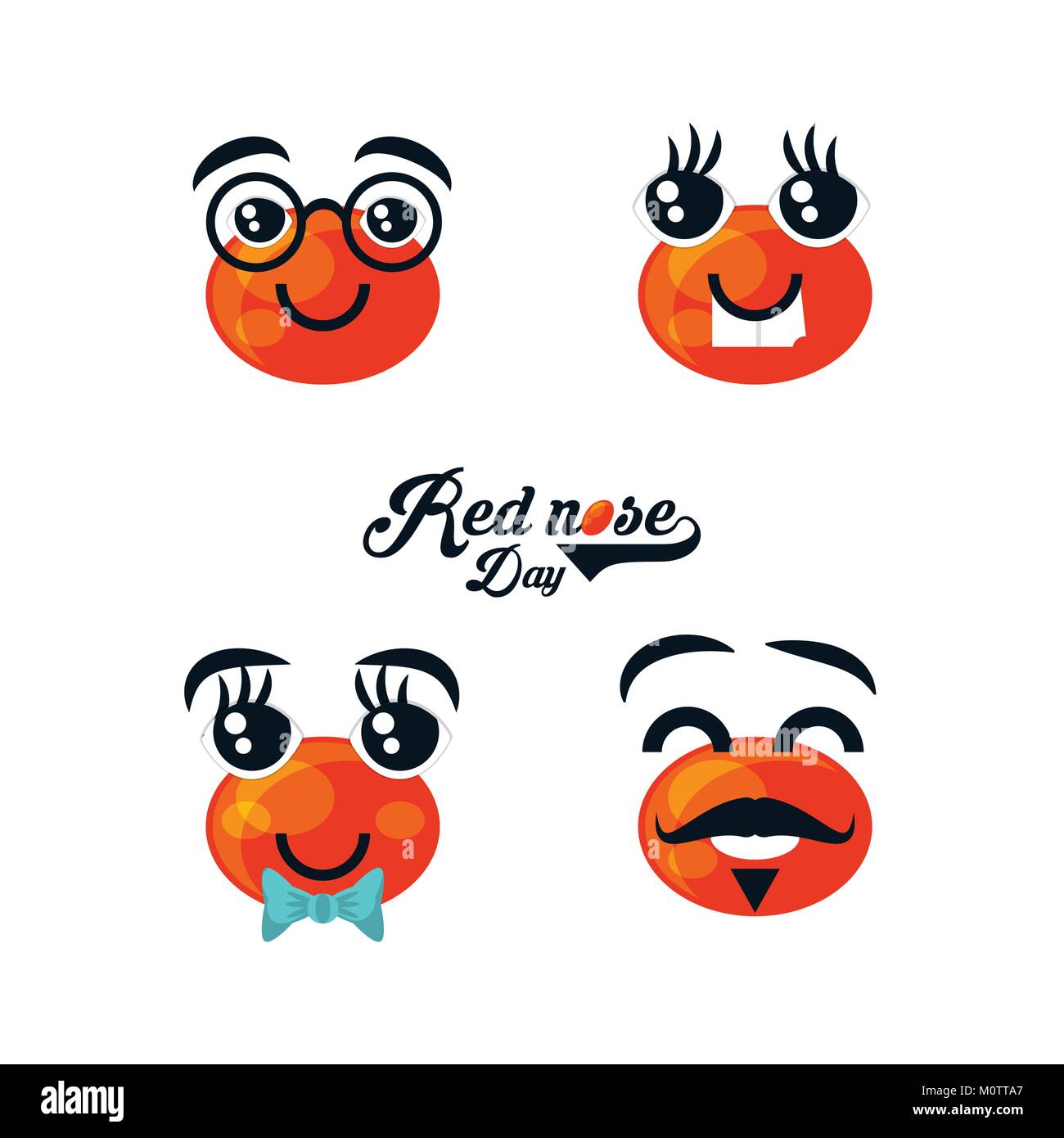 Red nose day children Stock Vector Images - Alamy