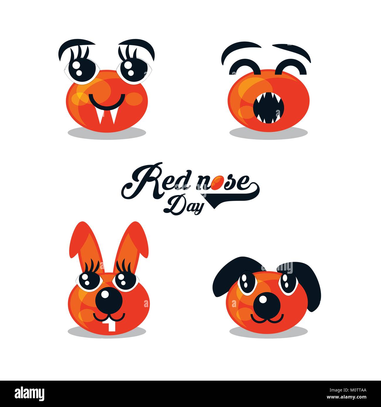 Red nose day children Stock Vector Images - Alamy