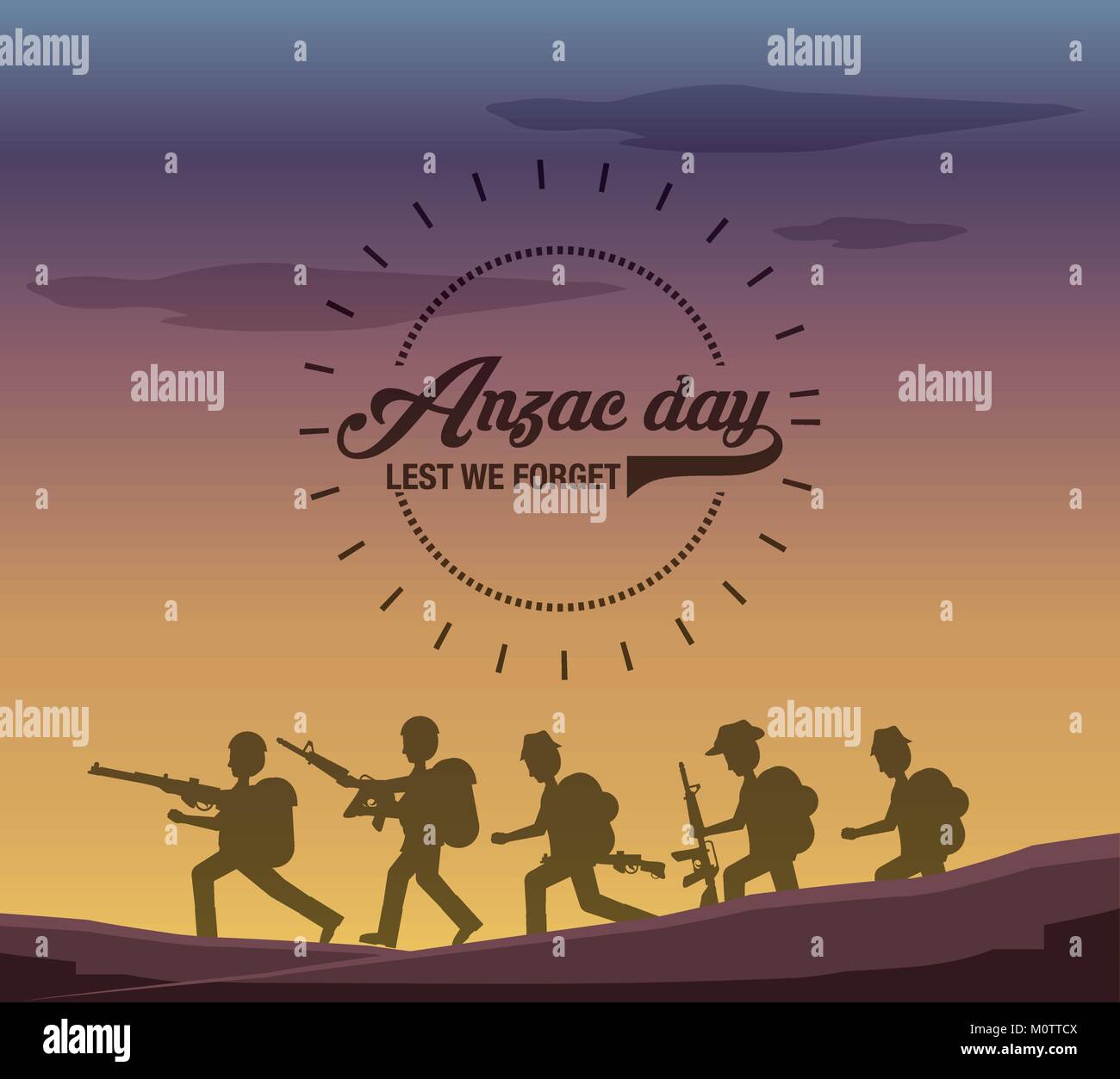 Remembrance day sunset Stock Vector Images - Alamy