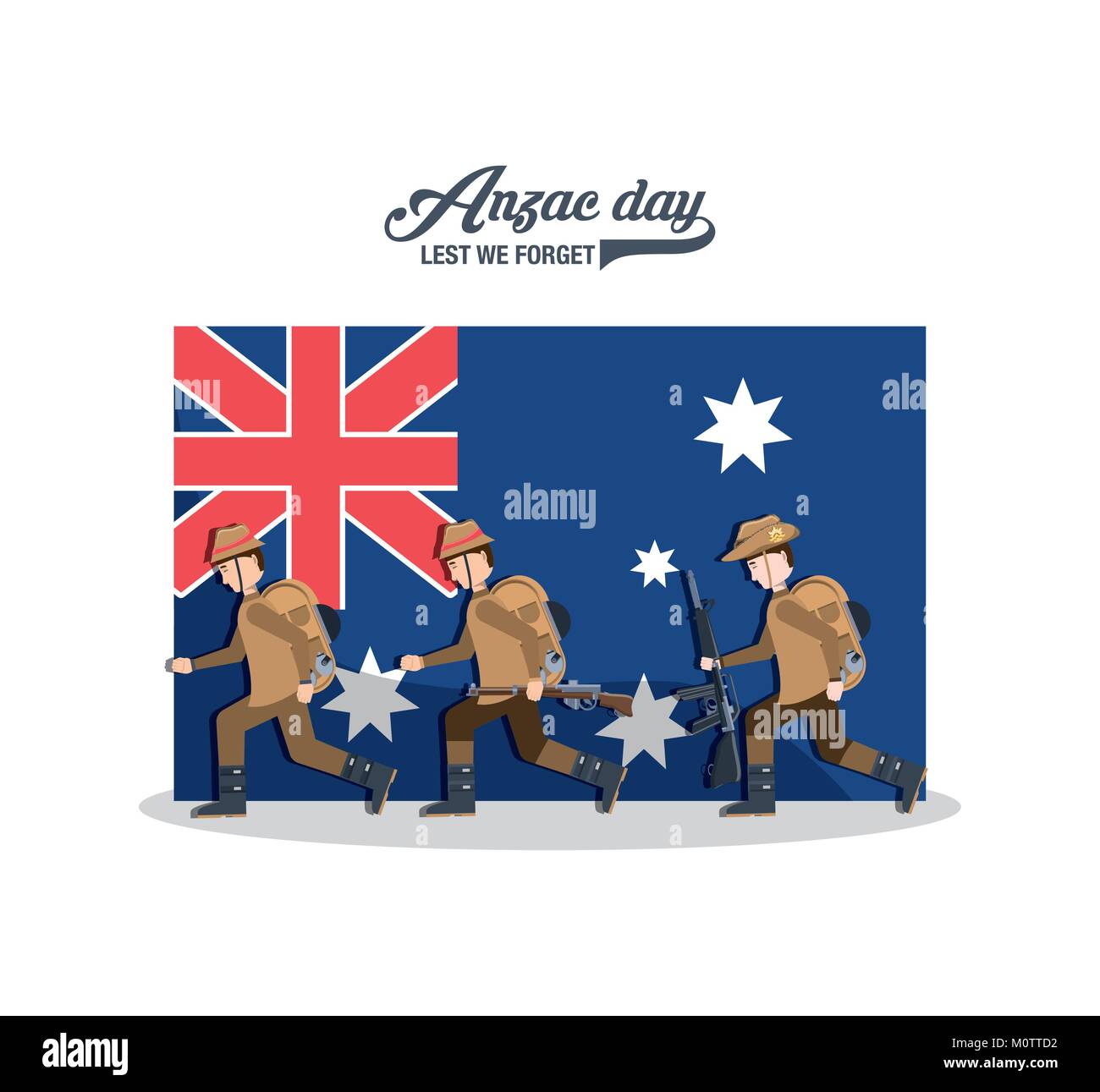 New zealand anzac soldier Stock Vector Images - Alamy