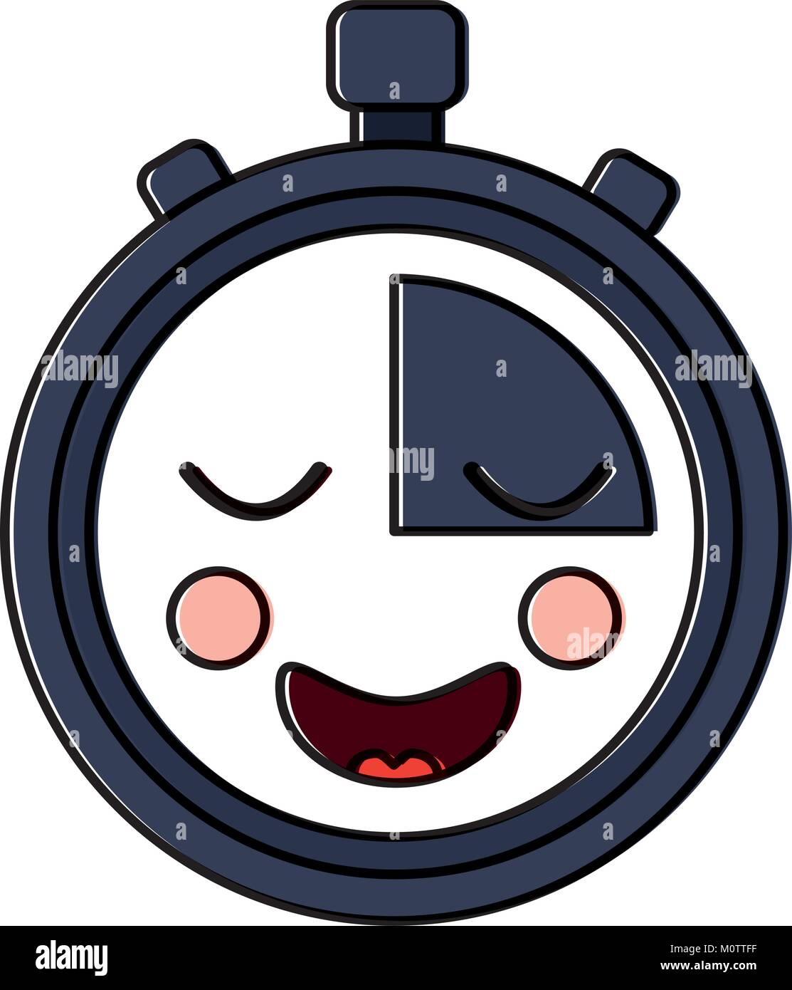 happy chronometer kawaii icon image Stock Vector Image & Art - Alamy
