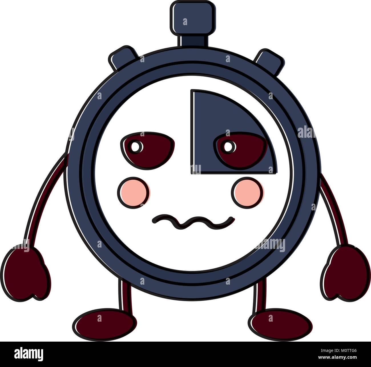 angry chronometer kawaii icon image Stock Vector Image & Art - Alamy