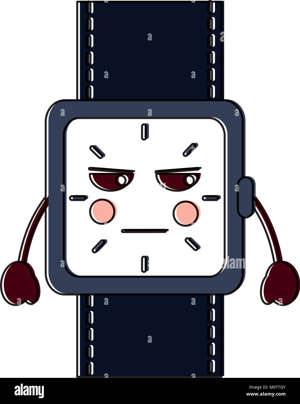 angry watch kawaii icon image Stock Vector Image & Art - Alamy