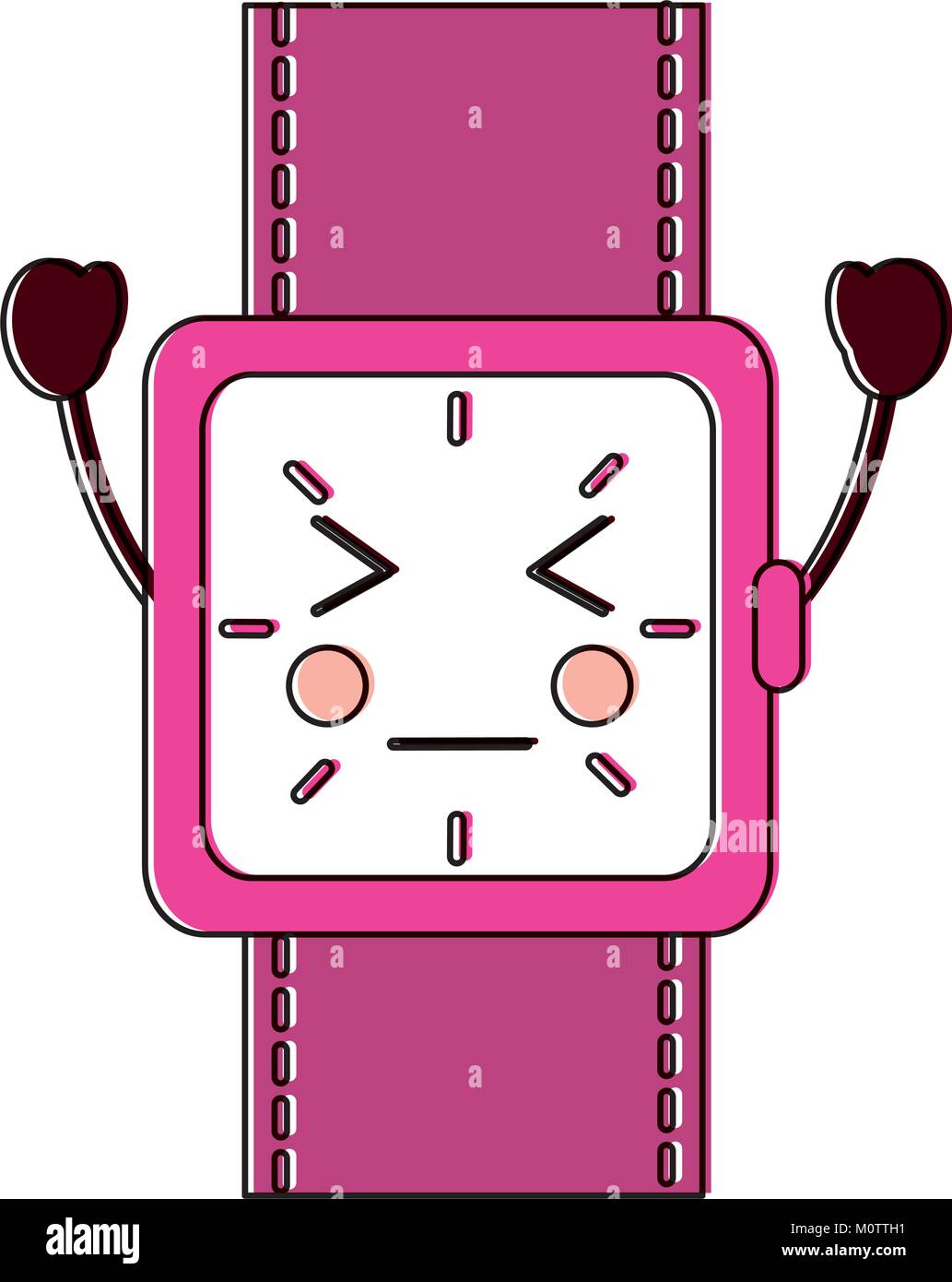 angry watch kawaii icon image Stock Vector Image & Art - Alamy