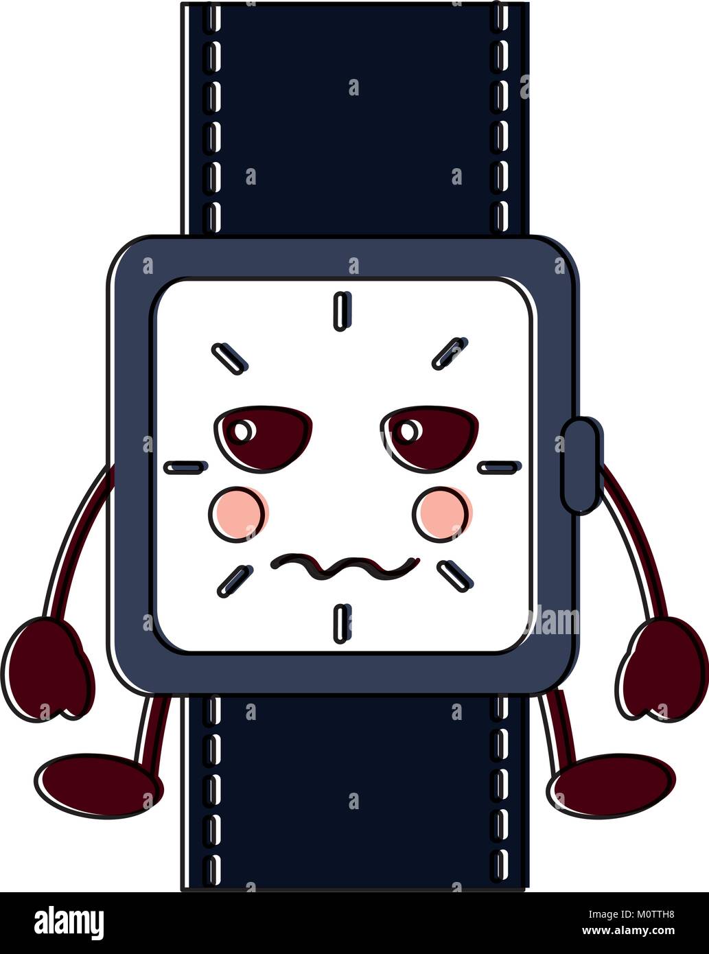 angry watch kawaii icon image Stock Vector Image & Art - Alamy