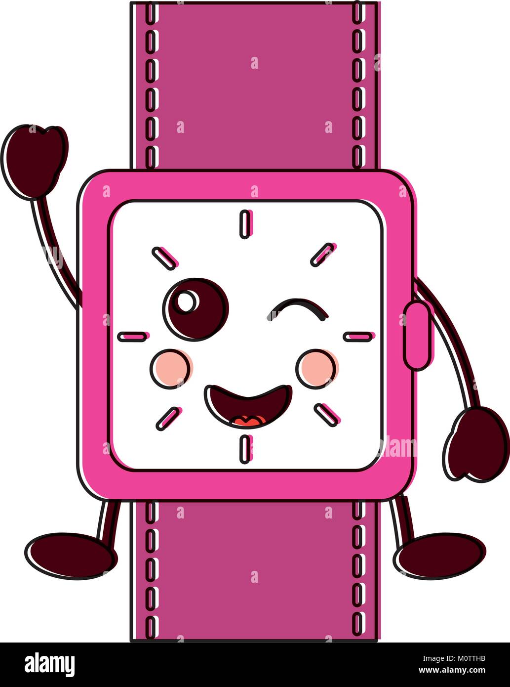 happy watch kawaii icon image Stock Vector Image & Art - Alamy