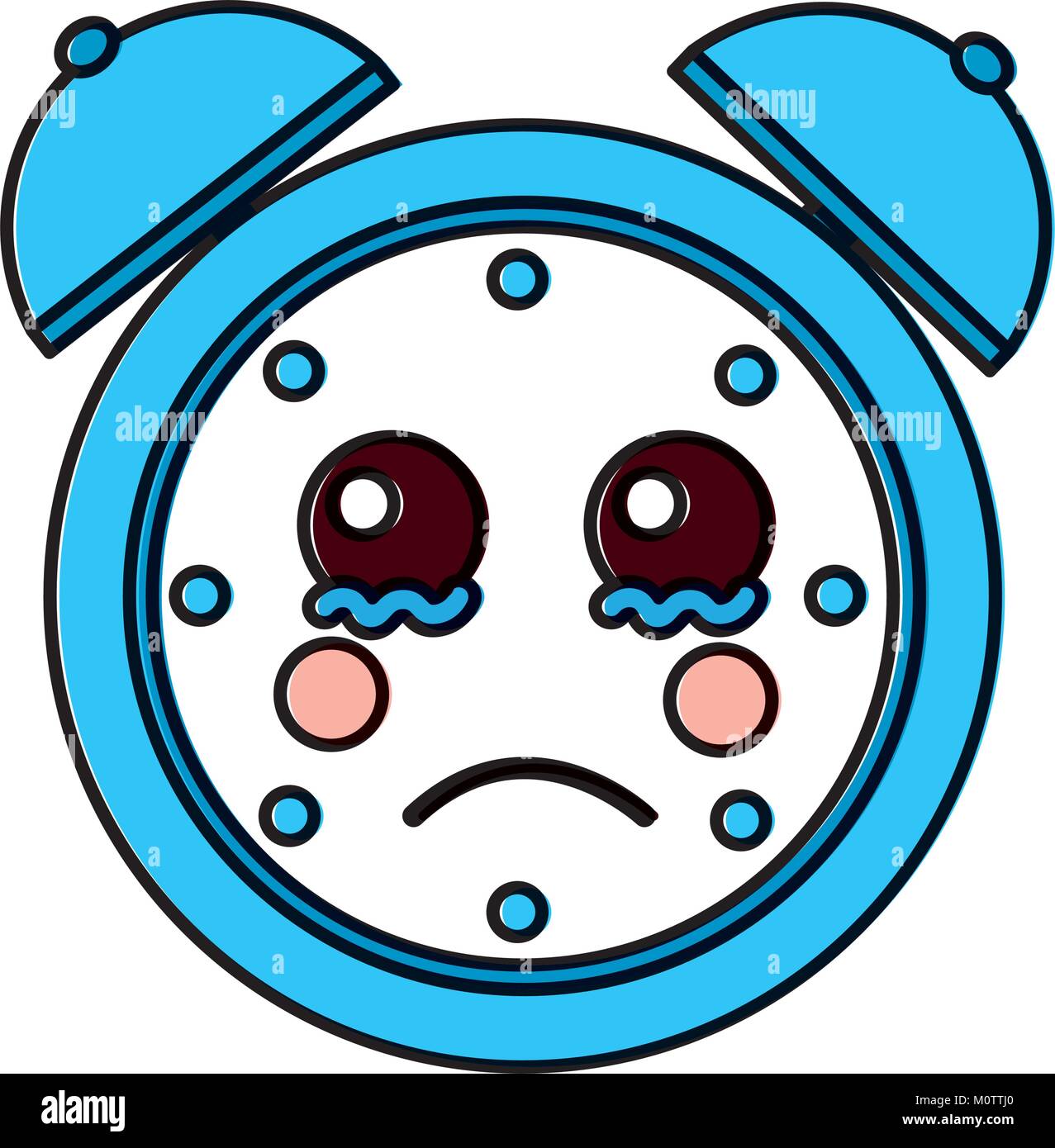 sad clock kawaii icon image Stock Vector Image & Art - Alamy