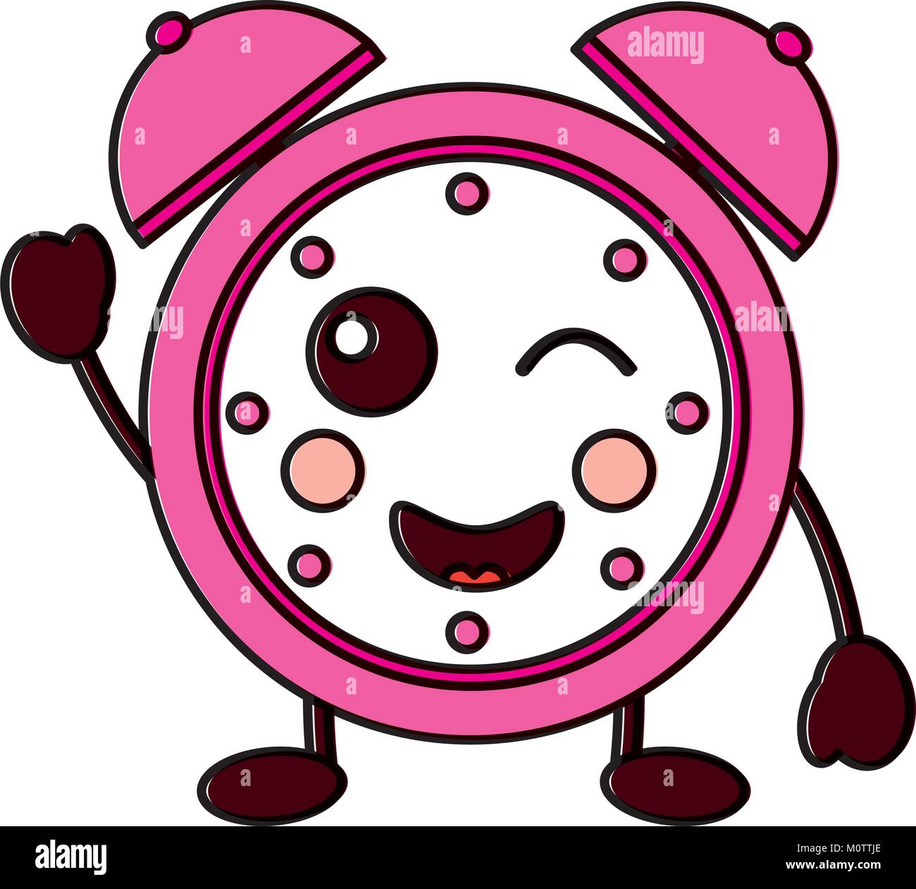 happy clock kawaii icon image Stock Vector Image & Art - Alamy