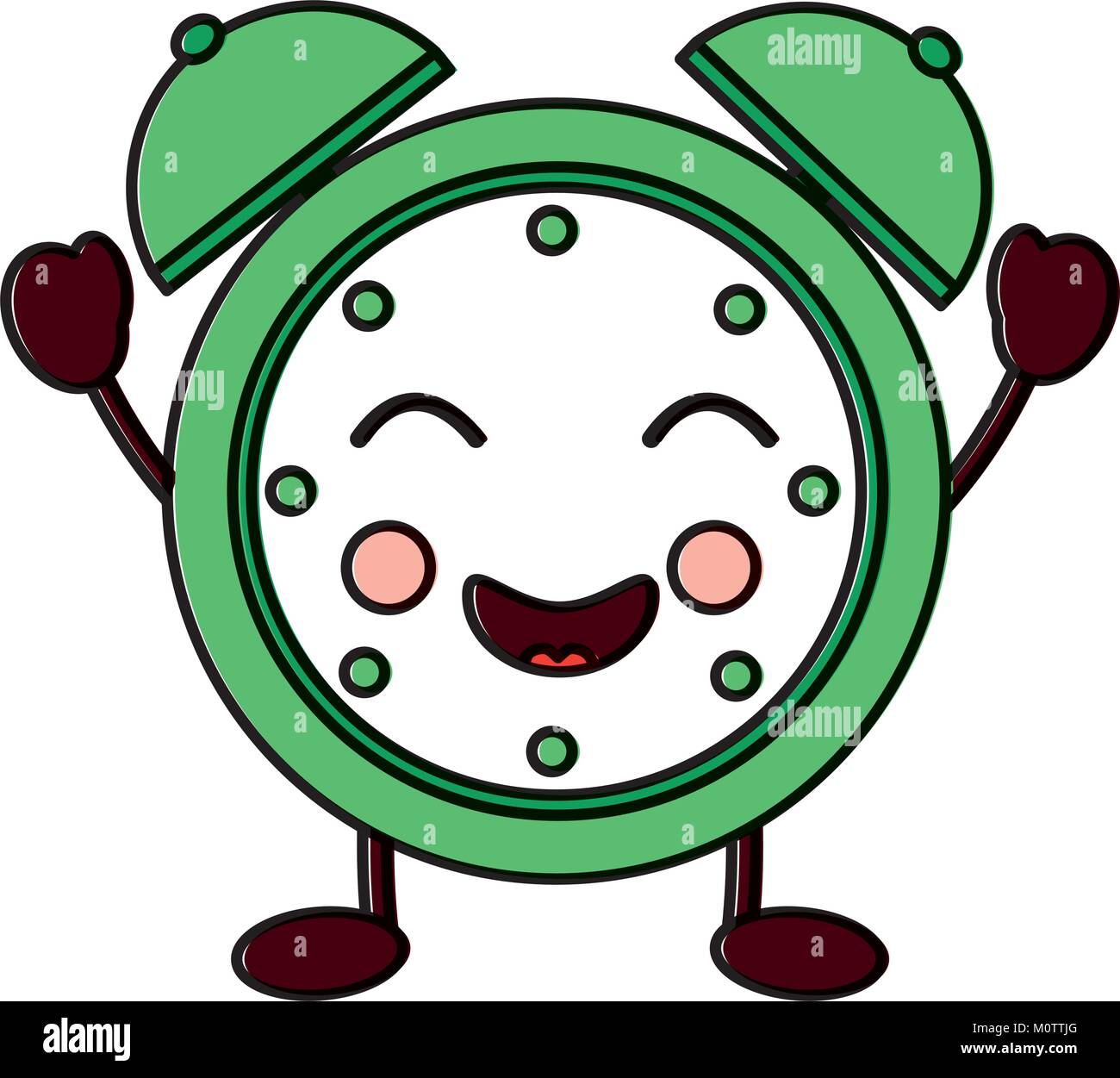 happy clock kawaii icon image Stock Vector Image & Art - Alamy