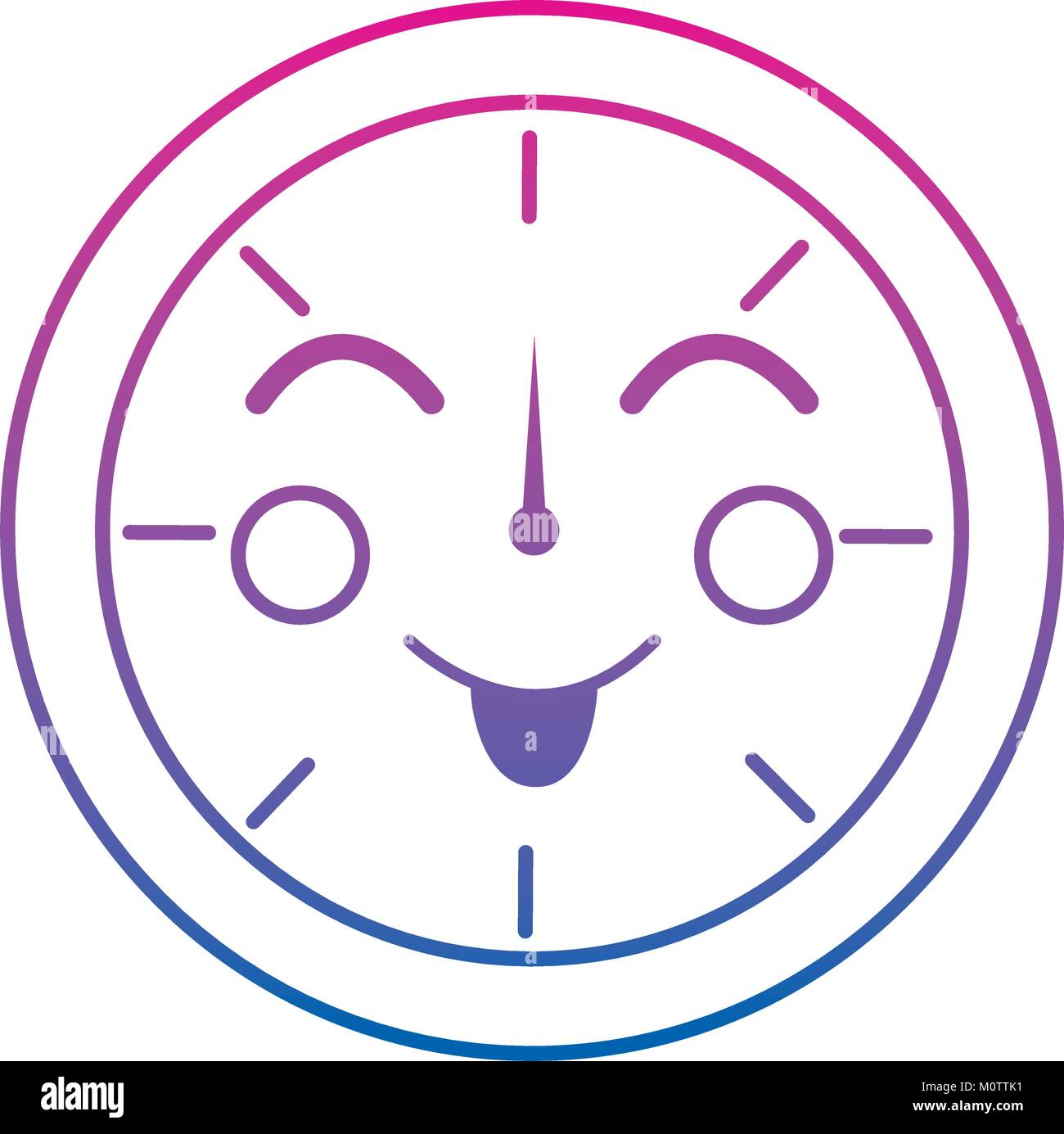happy clock kawaii icon image Stock Vector Image & Art - Alamy