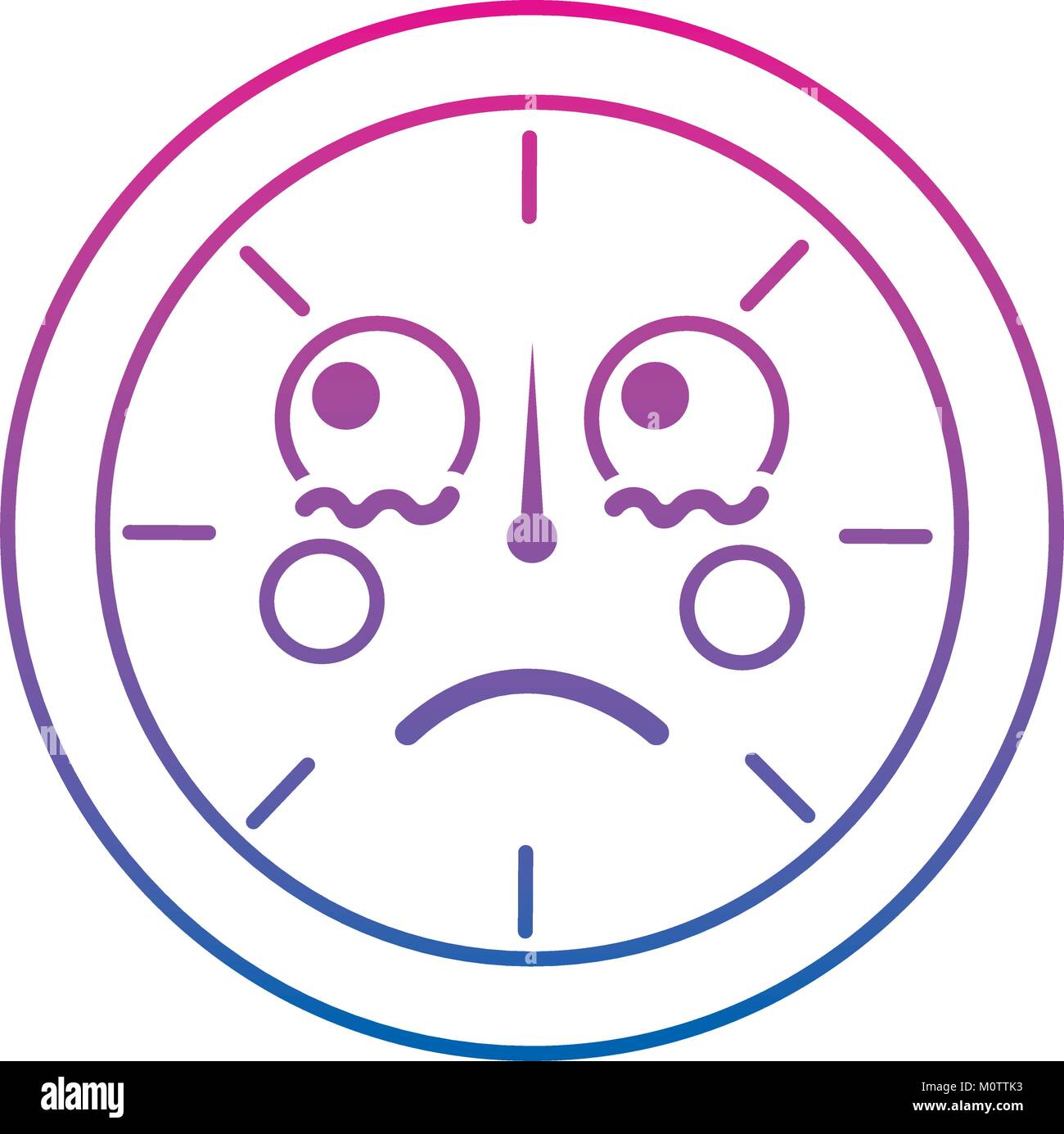 sad clock kawaii icon image Stock Vector Image & Art - Alamy