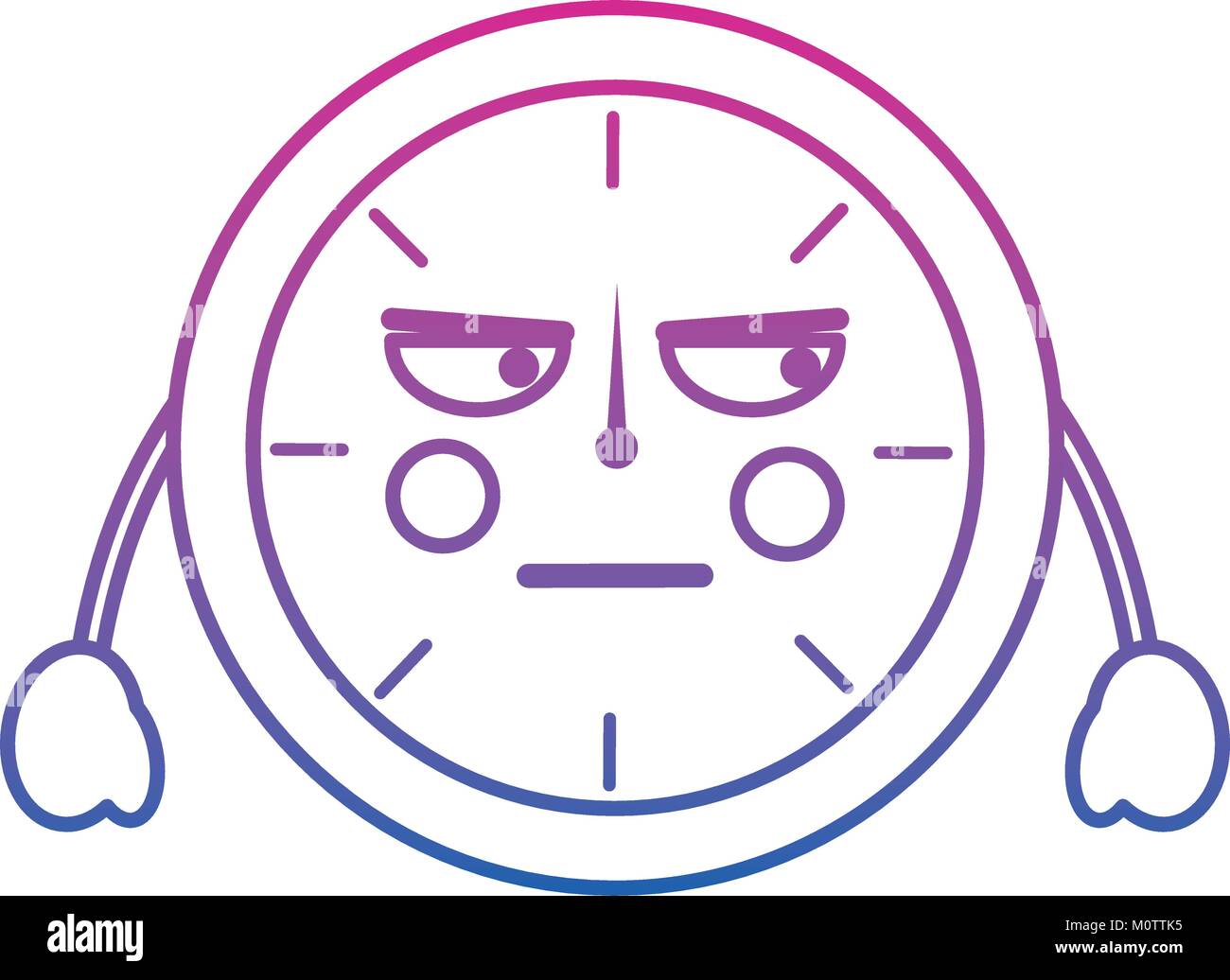angry clock kawaii icon image Stock Vector Image & Art - Alamy