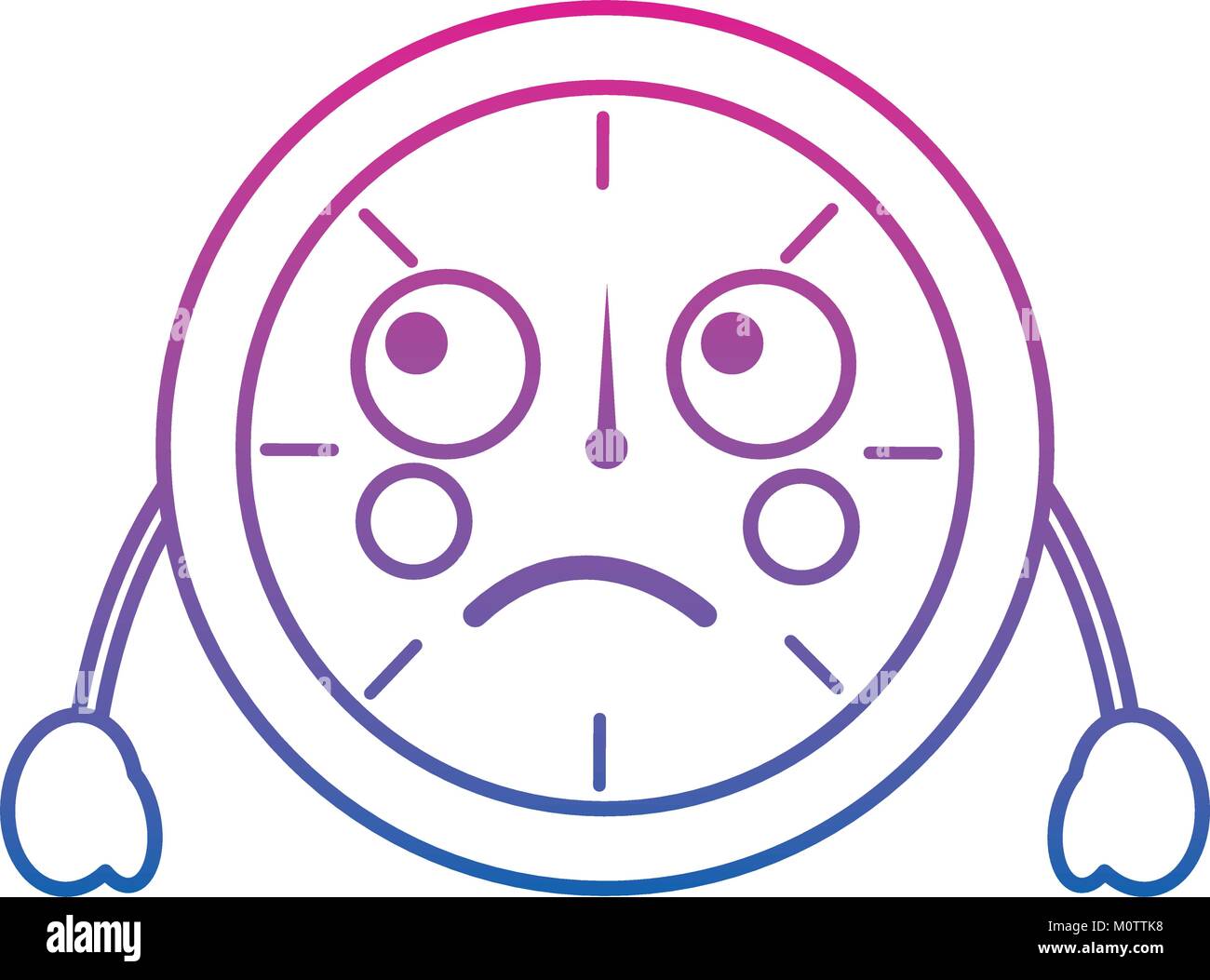 kawaii round clock time cartoon character Stock Vector Image & Art - Alamy