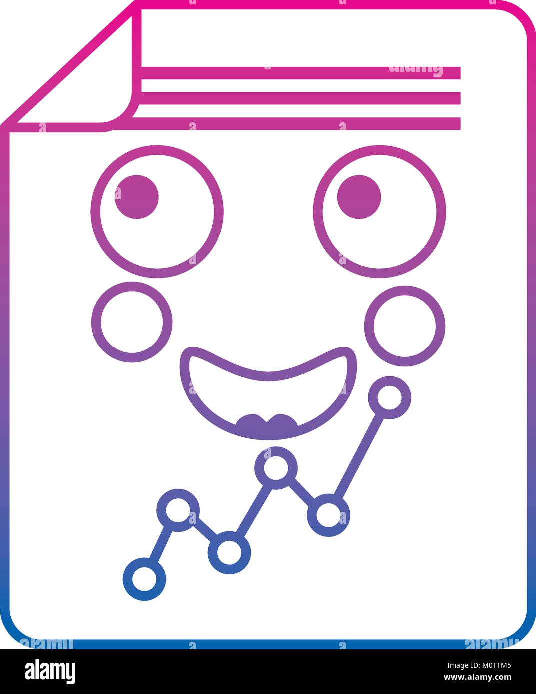 document sheet graph kawaii cartoon Stock Vector Image & Art - Alamy