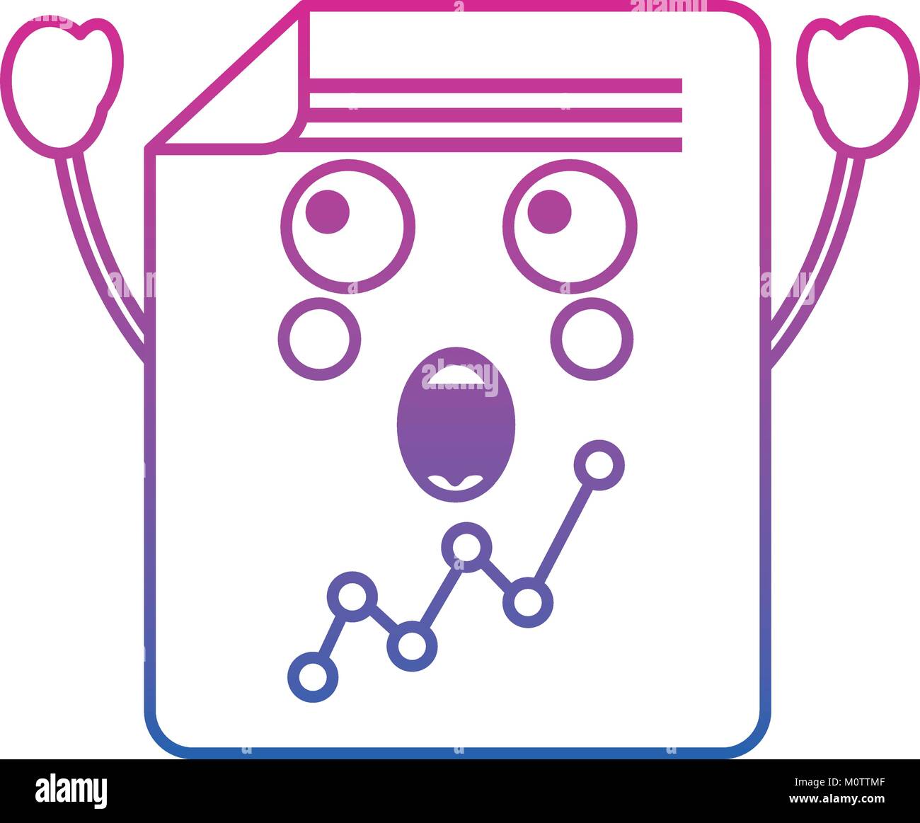 document sheet graph kawaii cartoon Stock Vector Image & Art - Alamy