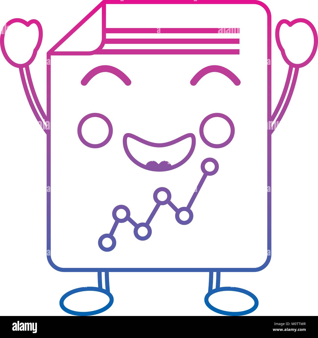 document sheet graph kawaii cartoon Stock Vector Image & Art - Alamy