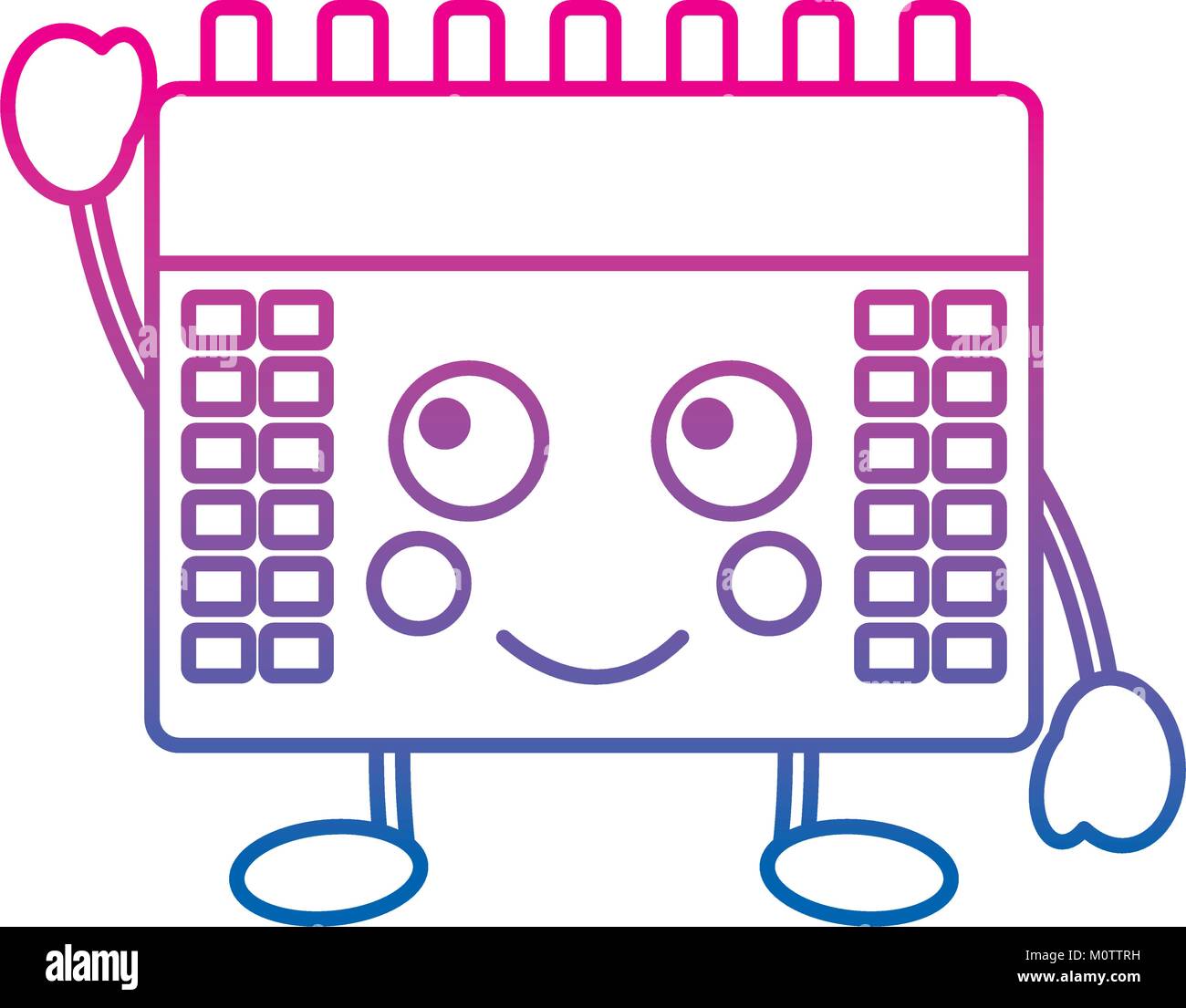 calendar event cute kawaii cartoon Stock Vector Image & Art - Alamy