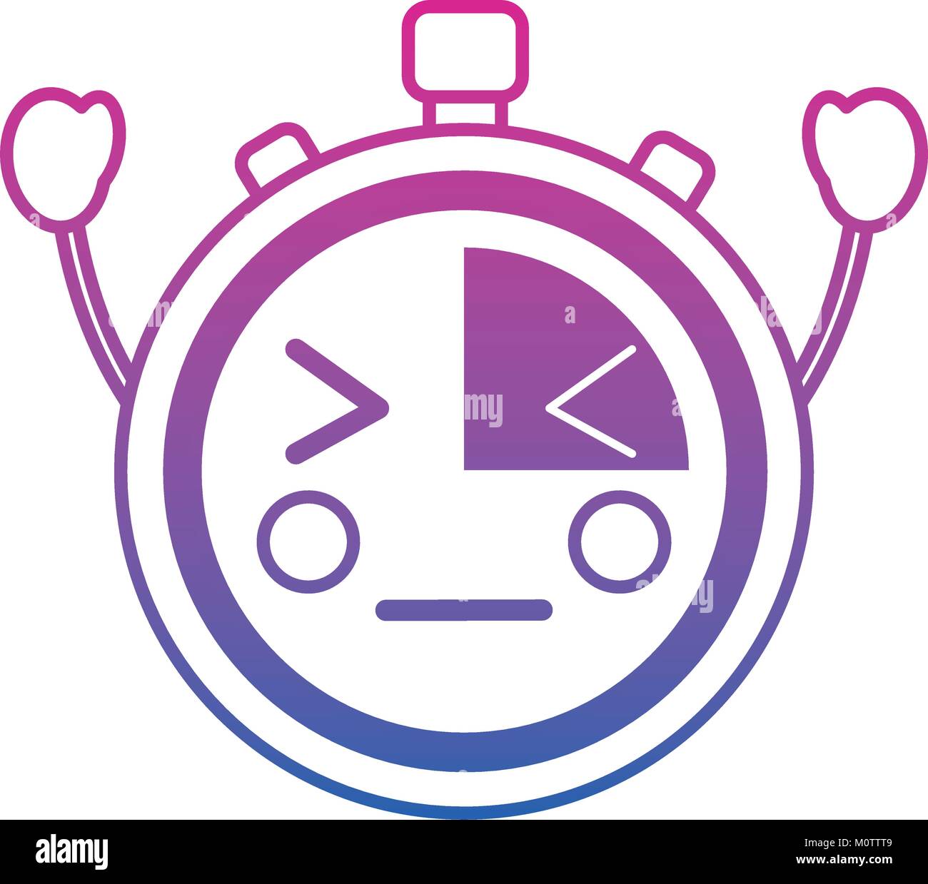 kawaii chronometer speed timer cartoon character Stock Vector Image ...