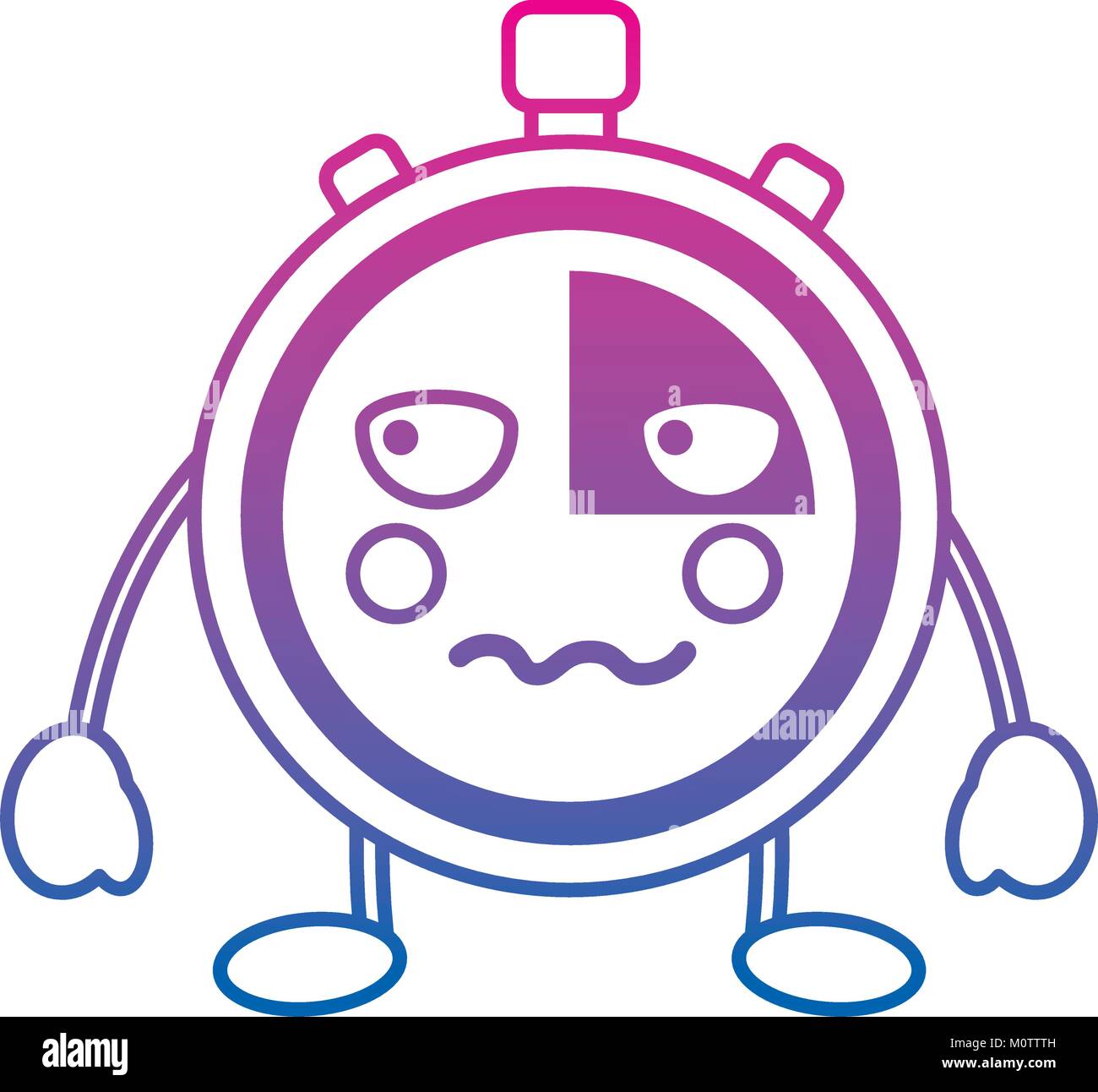 kawaii chronometer speed timer cartoon character Stock Vector Image ...