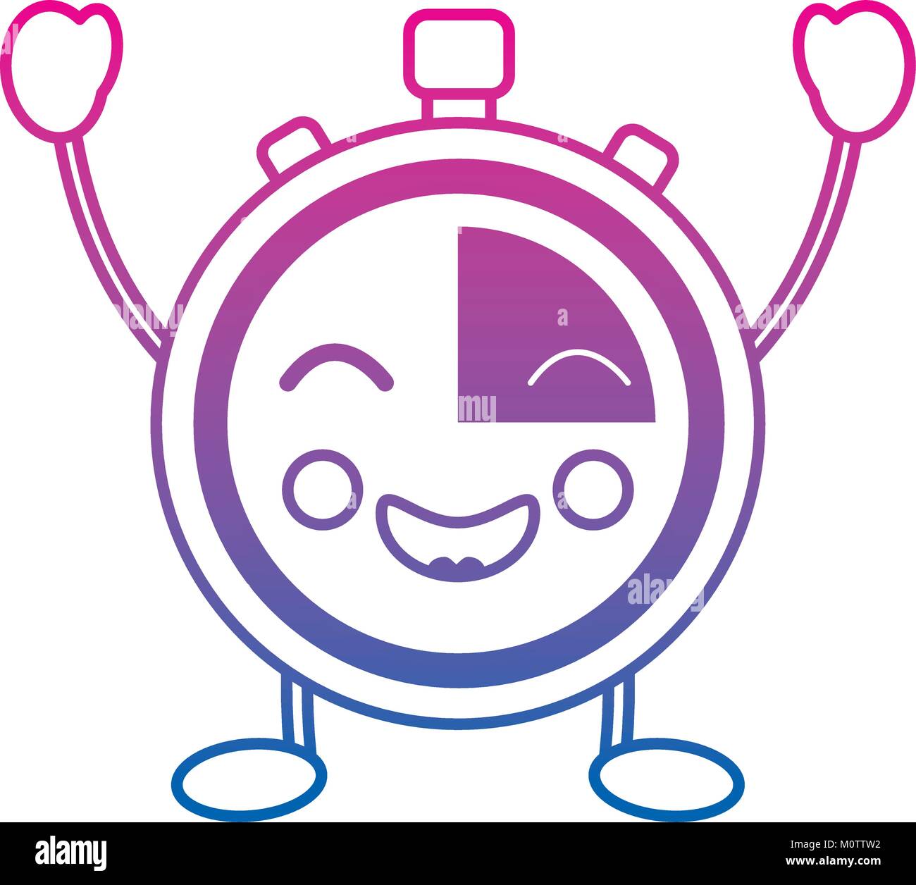 kawaii chronometer speed timer cartoon character Stock Vector Image ...