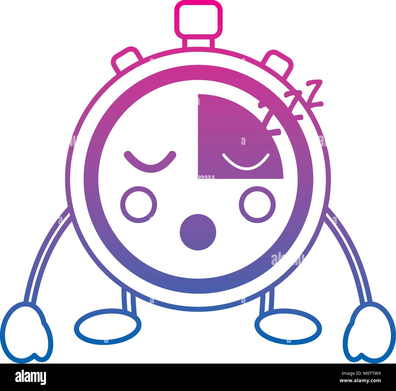 kawaii chronometer speed timer cartoon character Stock Vector Image ...
