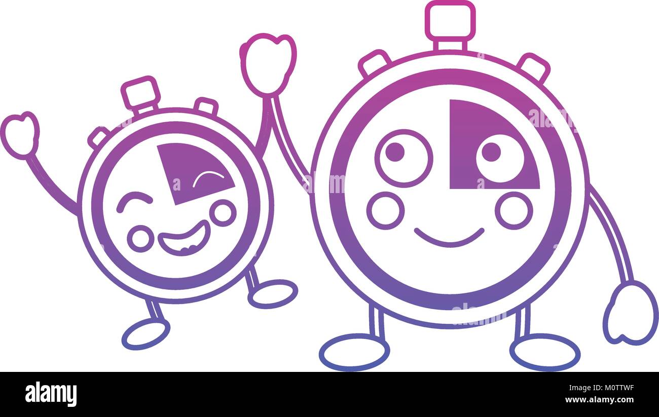 cartoon chronometer countdown kawaii character Stock Vector Image & Art ...