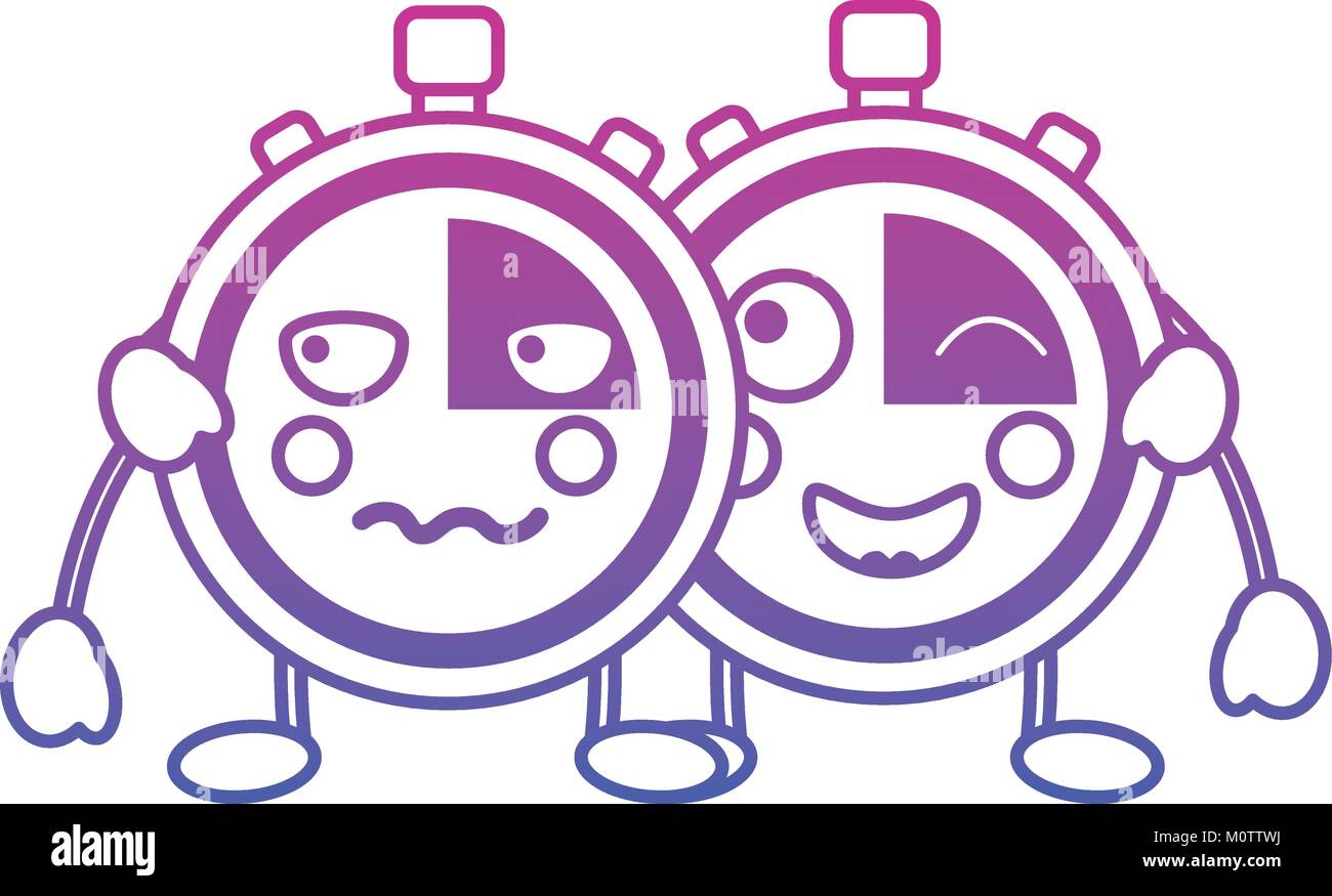 cartoon chronometer countdown kawaii character Stock Vector Image & Art ...