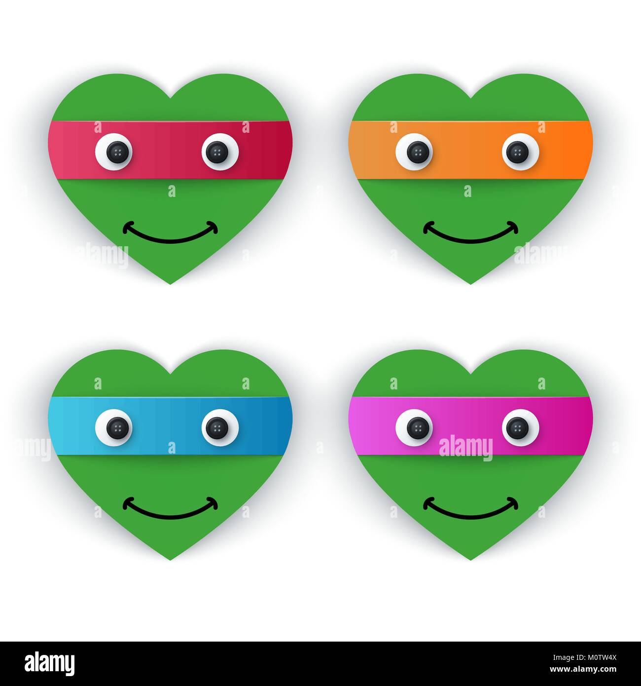 Cartoon paper turtle - heart illustration Stock Vector Image & Art - Alamy