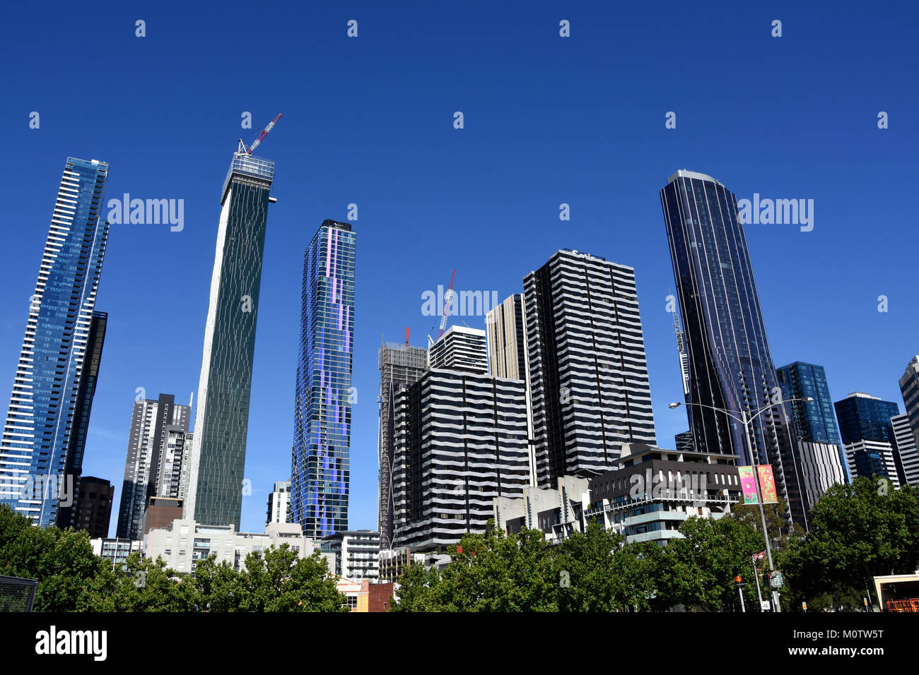 Melbourne City Skyline of Skyscraper buildings Stock Photo - Alamy