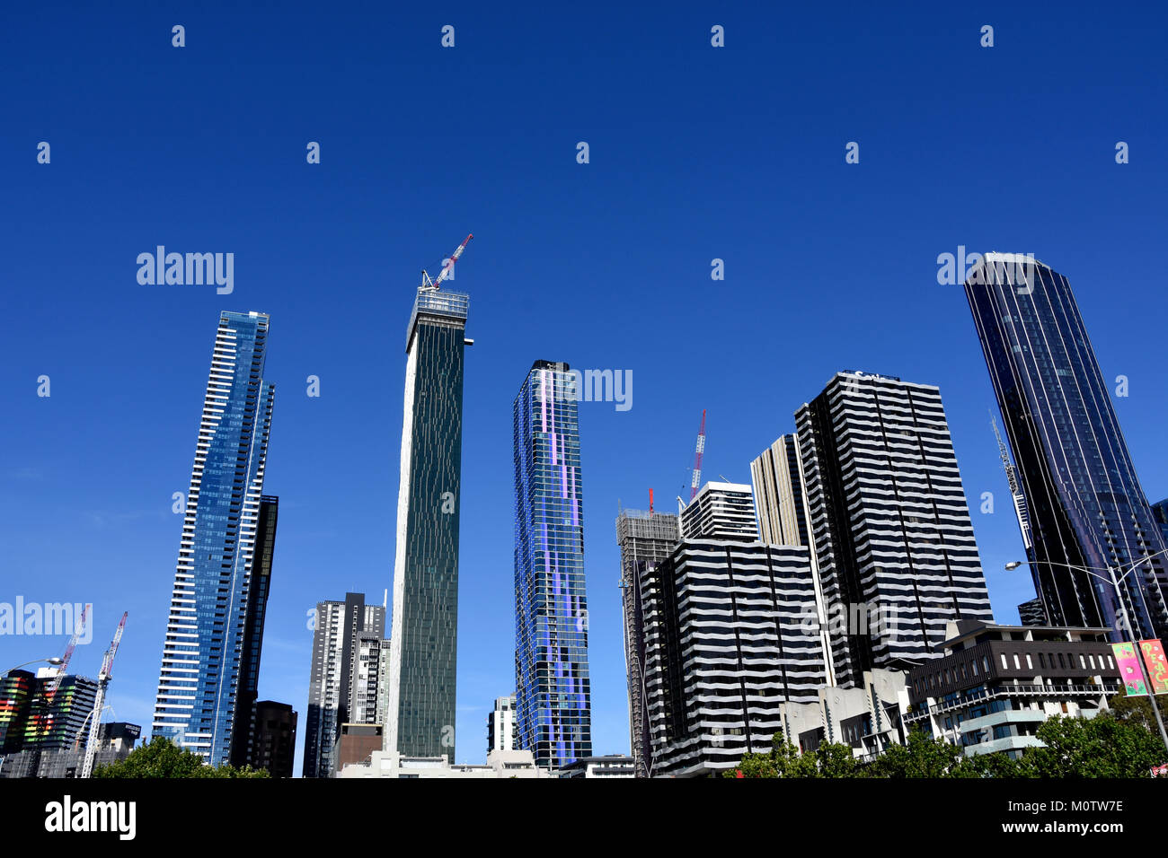Melbourne City Skyline of Skyscraper buildings Stock Photo - Alamy