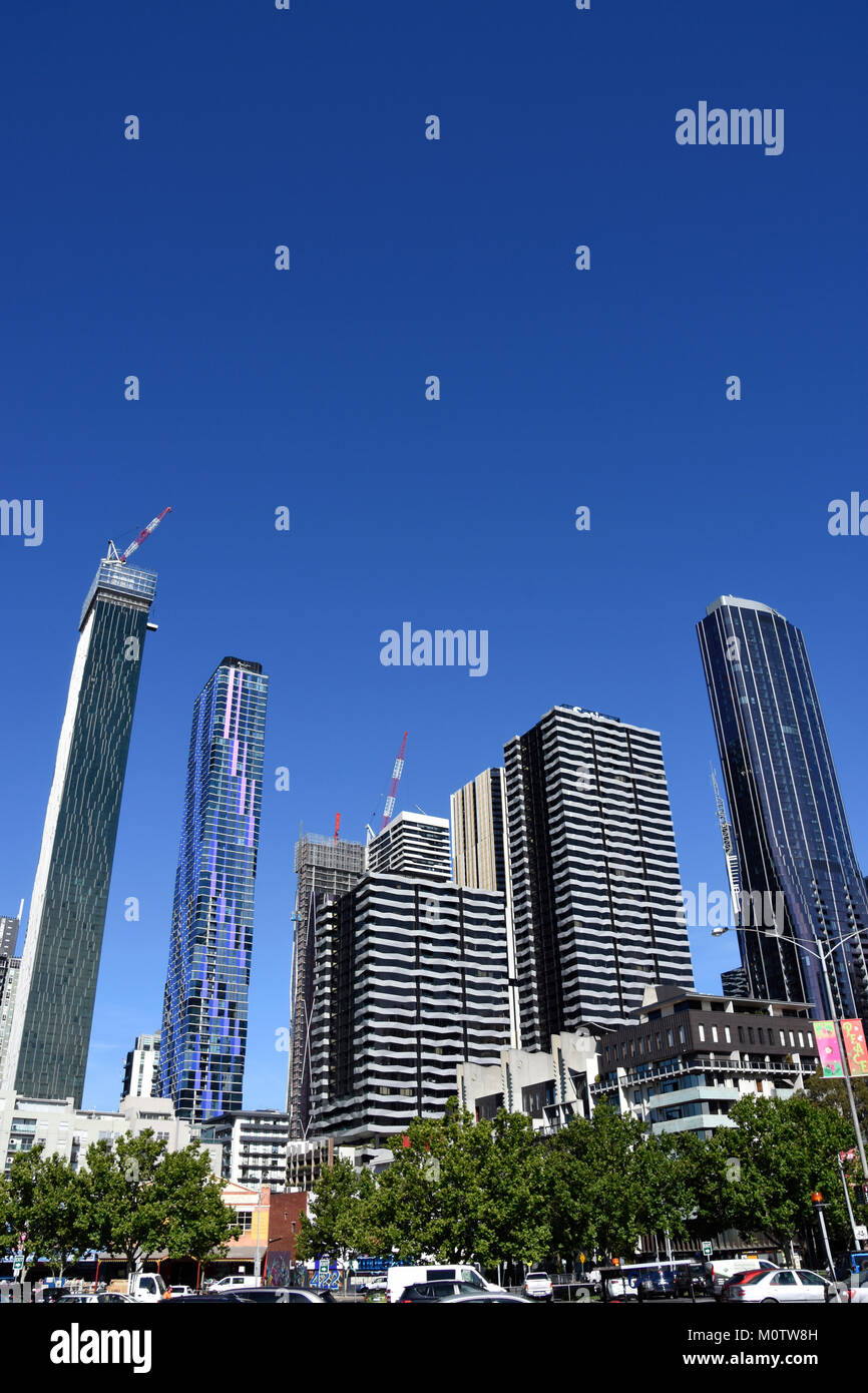 Melbourne City Skyline of Skyscraper buildings Stock Photo - Alamy
