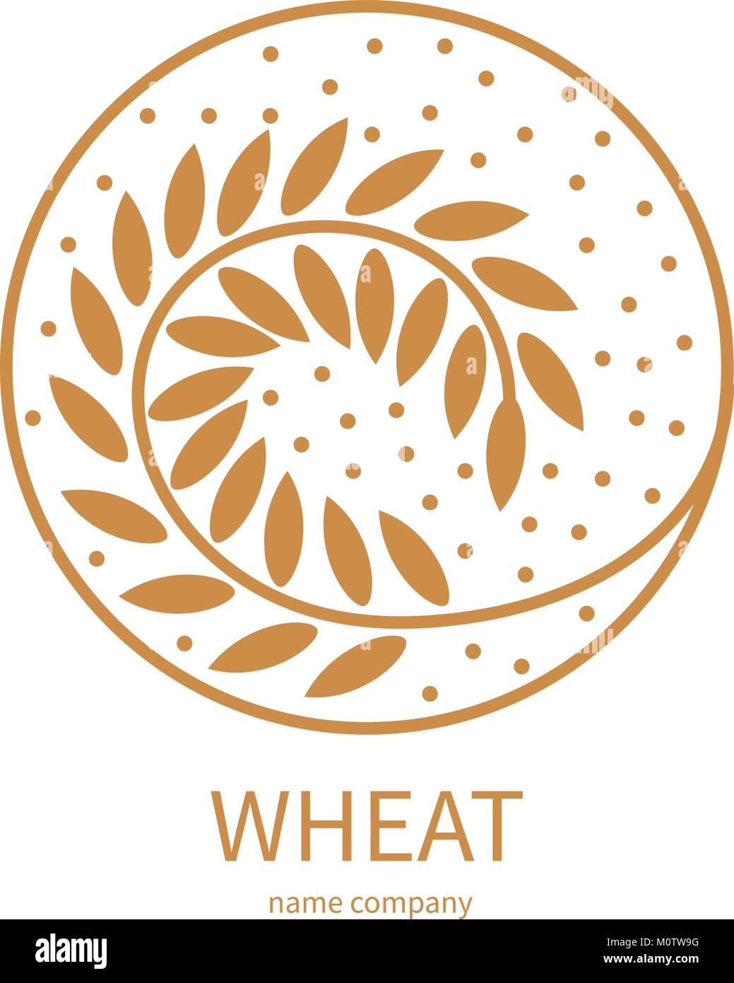 Linear icon of grains of wheat or other grain crops Stock Vector Image ...