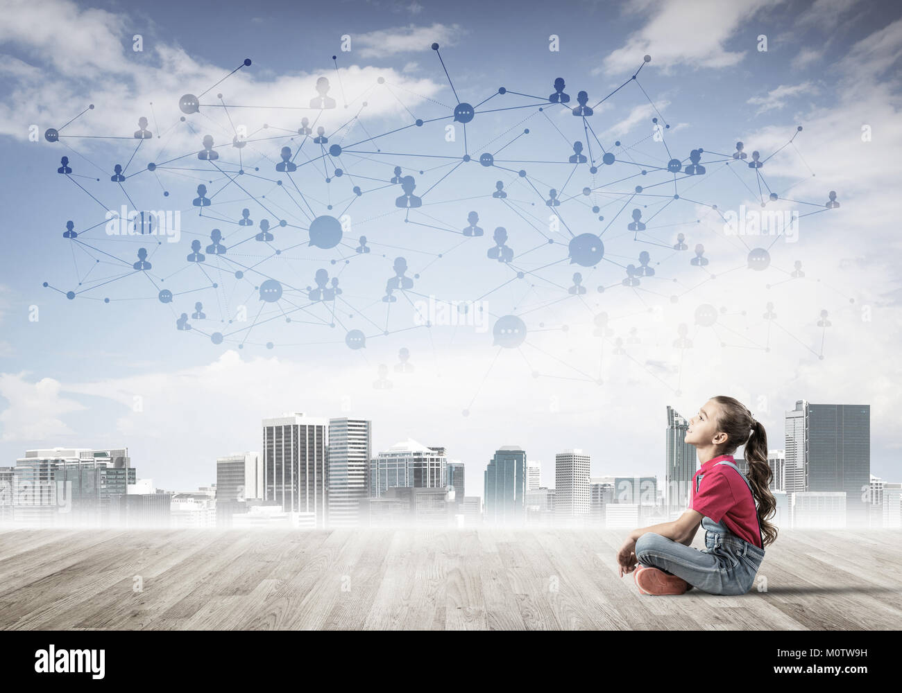 Concept of social wireless connection and internet use for commu Stock ...