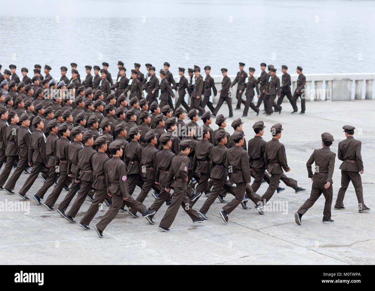 North Korean army parade on Kim il Sung square, Pyongan Province ...
