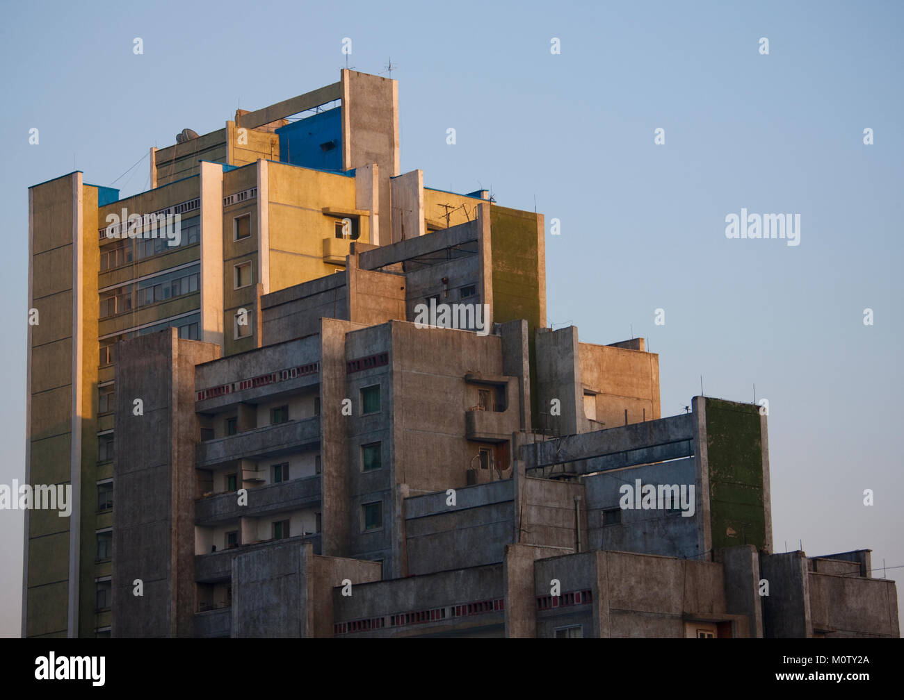 Apartments buildings, Pyongan Province, Pyongyang, North Korea Stock ...