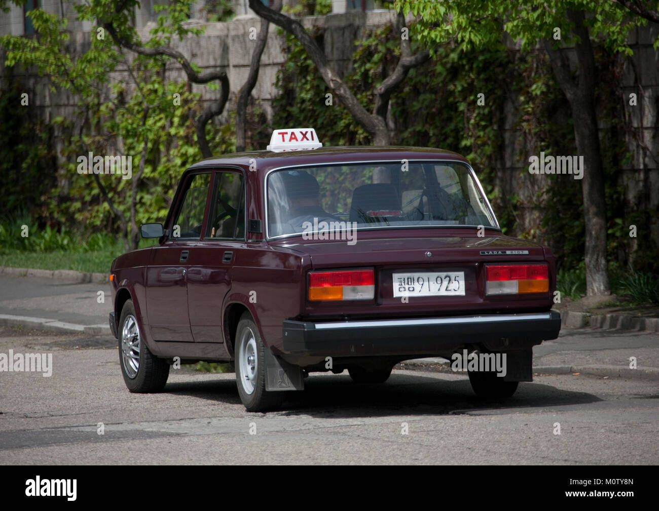 Taxi Lada car, Pyongan Province, Pyongyang, North Korea Stock Photo - Alamy