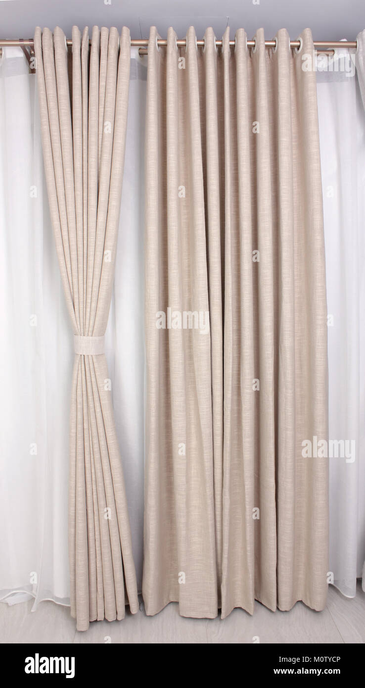 Curtain on Display in Showroom Stock Photo - Alamy