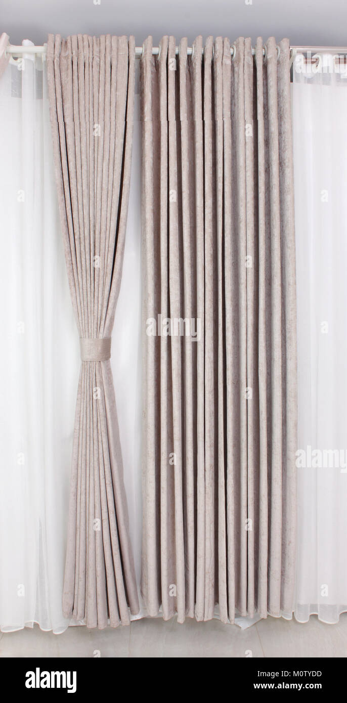 Curtain on Display in Showroom Stock Photo - Alamy