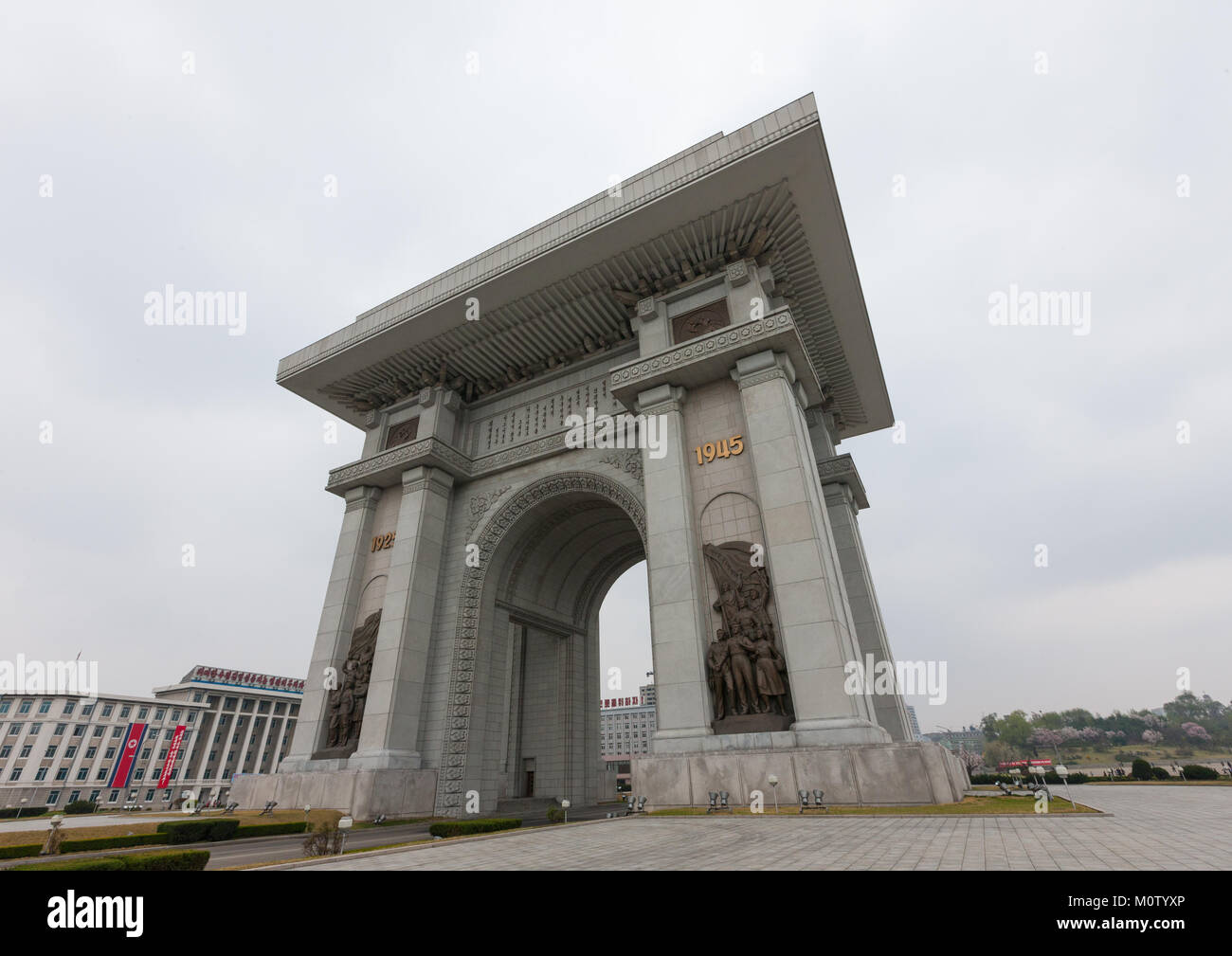 The arch of triumph was built to commemorate the Korean resistance to ...