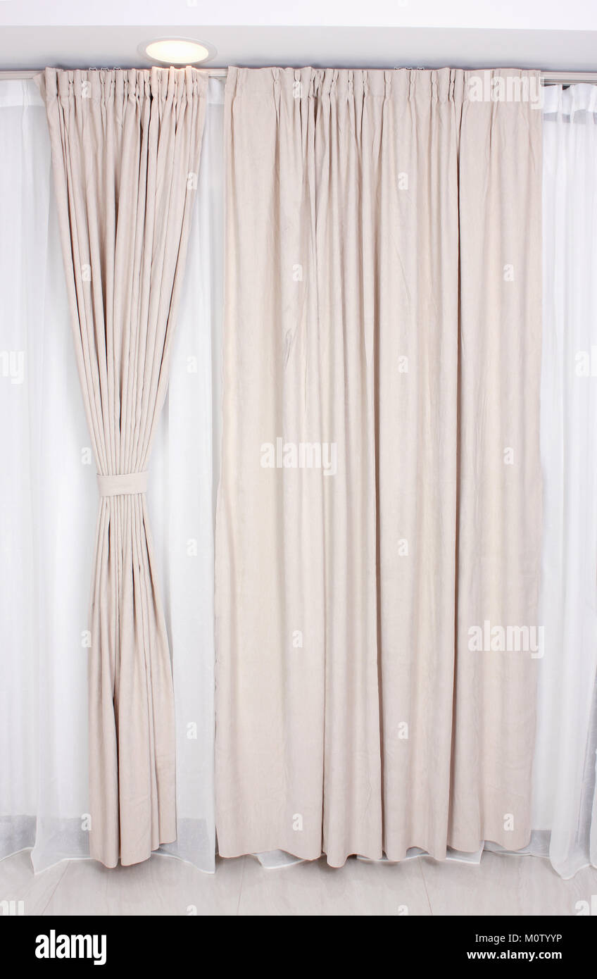 Curtain on Display in Showroom Stock Photo - Alamy