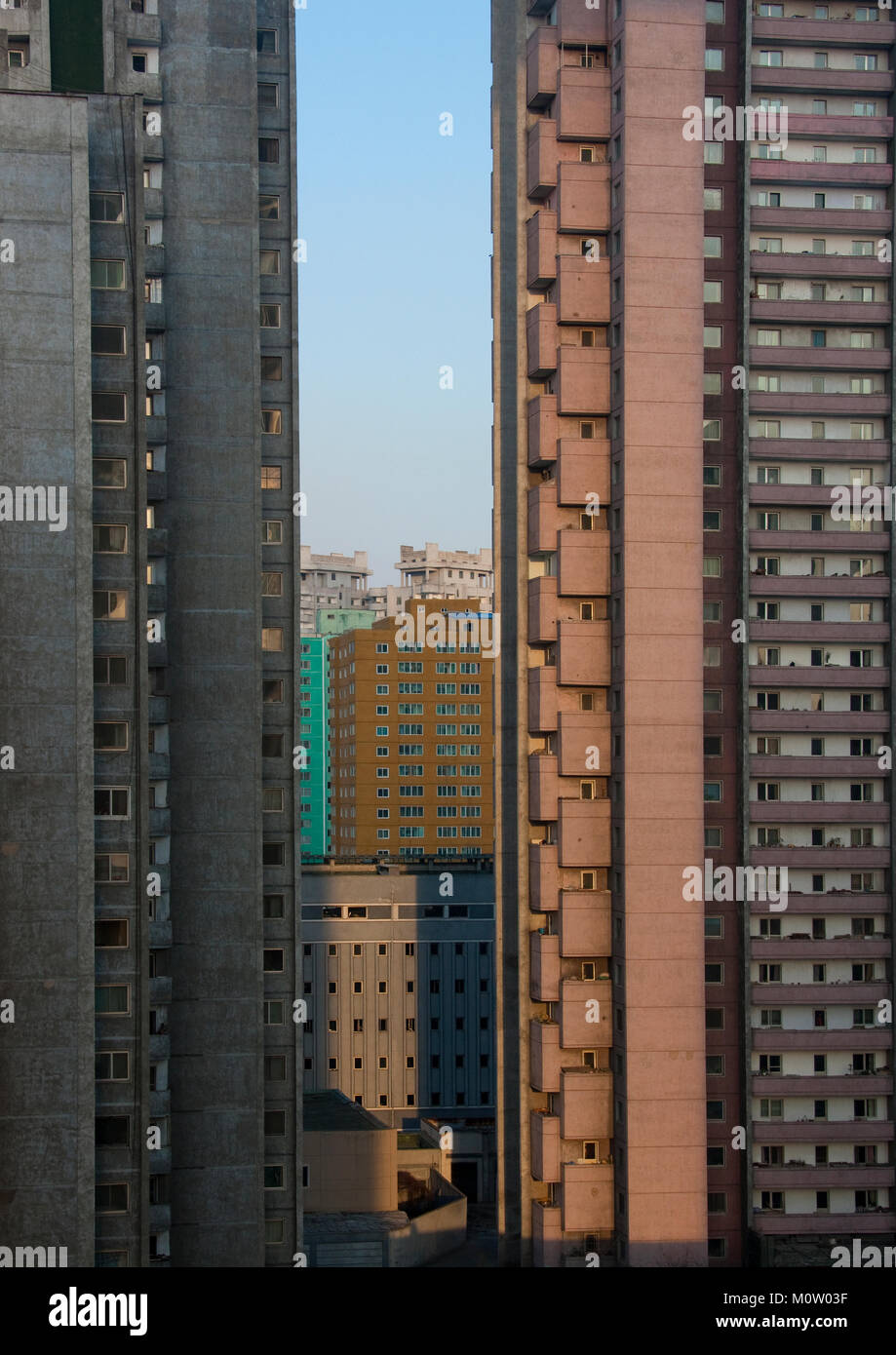Apartments buildings, Pyongan Province, Pyongyang, North Korea Stock ...