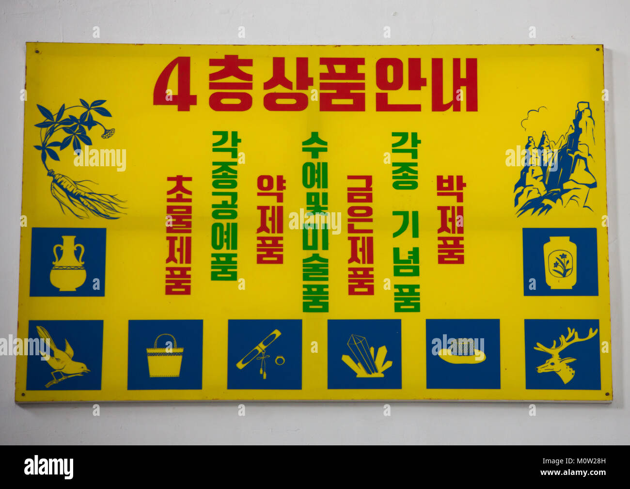 Information billboard in a shopping mall, Pyongan Province, Pyongyang ...