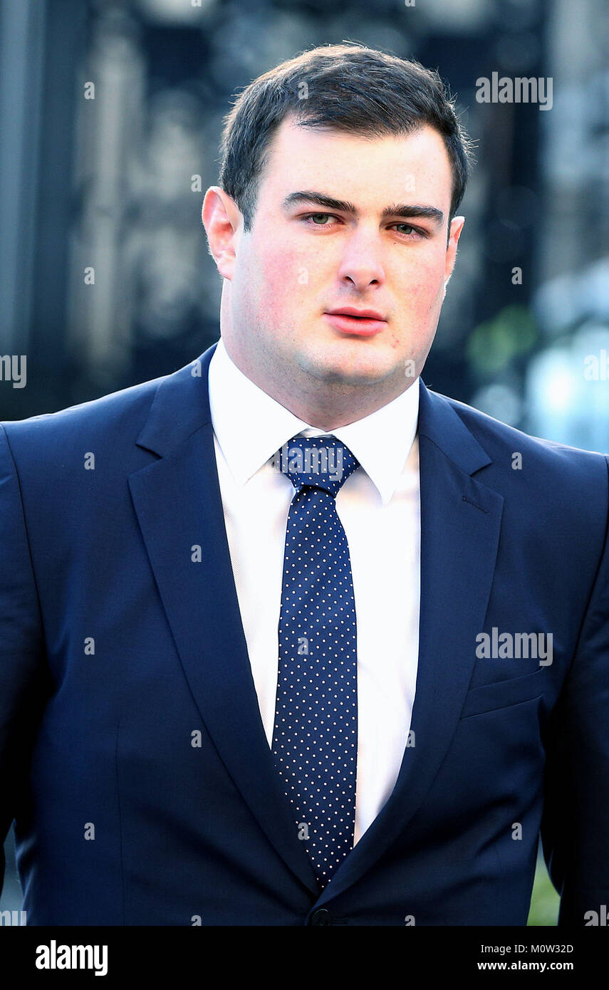 Rory Harrison arrives at Belfast Crown Court where he is on trial ...