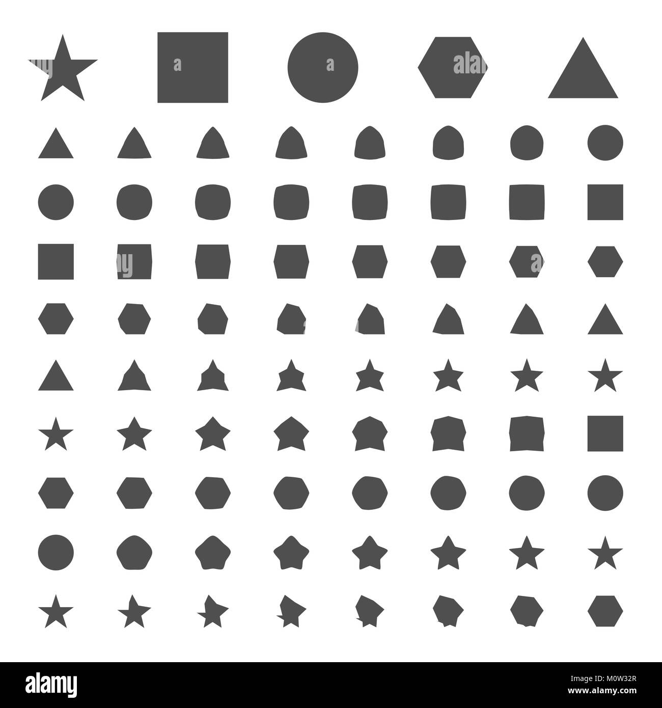 simple geometric figures of metamorphosis Stock Vector Image & Art - Alamy